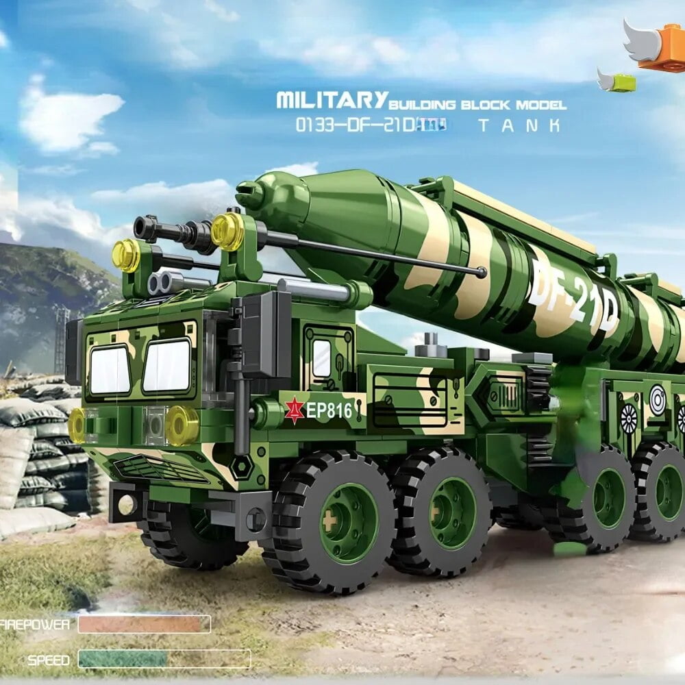 Military T-85 Main Battle Tank WW2 Building Blocks T34 T38 DF-21D ...