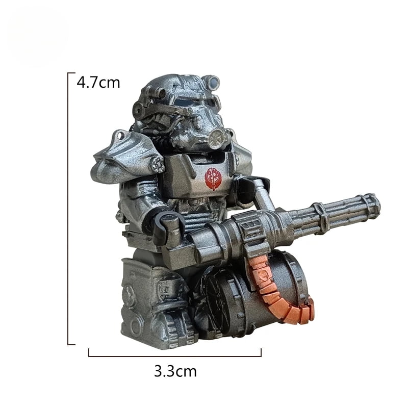 Military T60 Armor Soldiers Mini Anime Action fallouts Figures Weapons ...