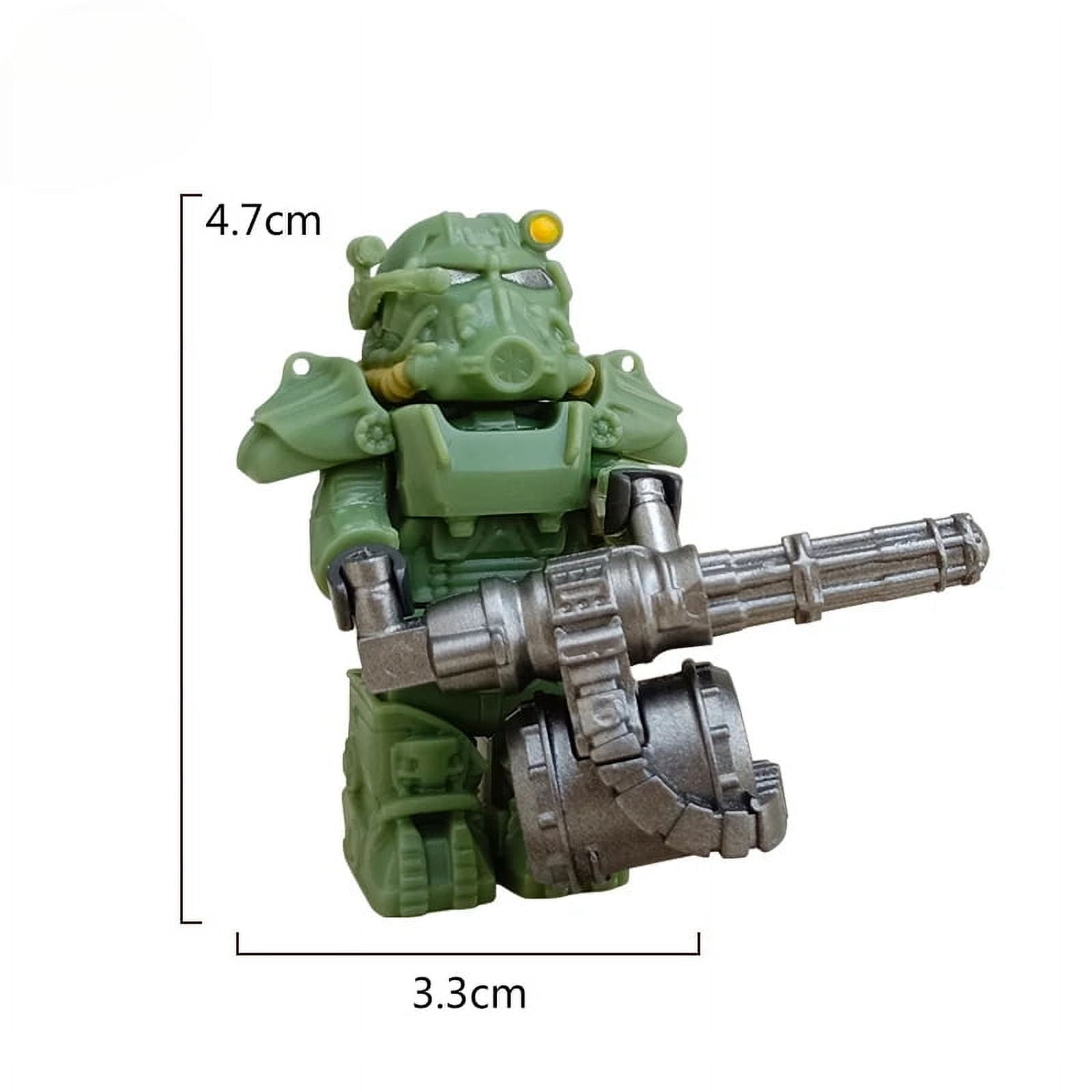 Military T60 Armor Soldiers Mini Anime Action fallouts Figures Weapons ...
