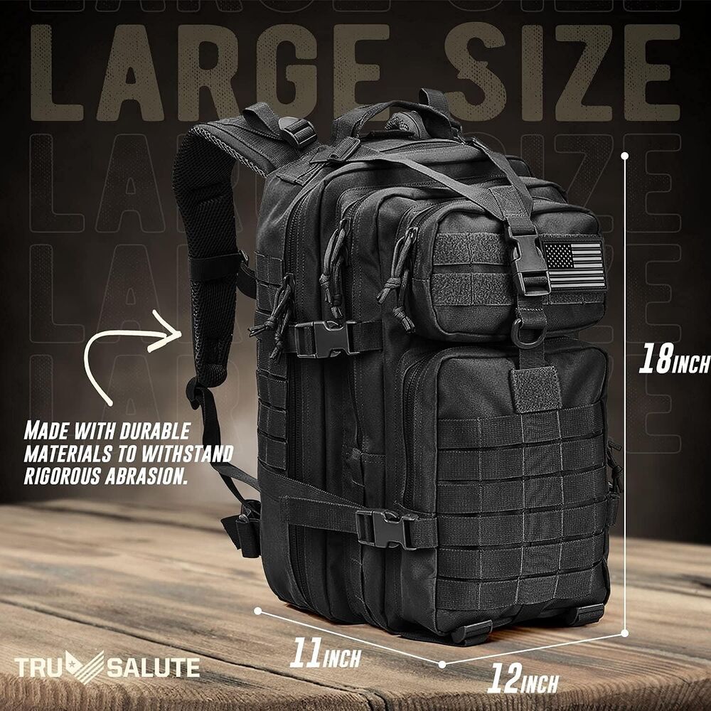 Military Tactical Backpack Large Army Men 3 Day Assault Pack Molle Bag ...