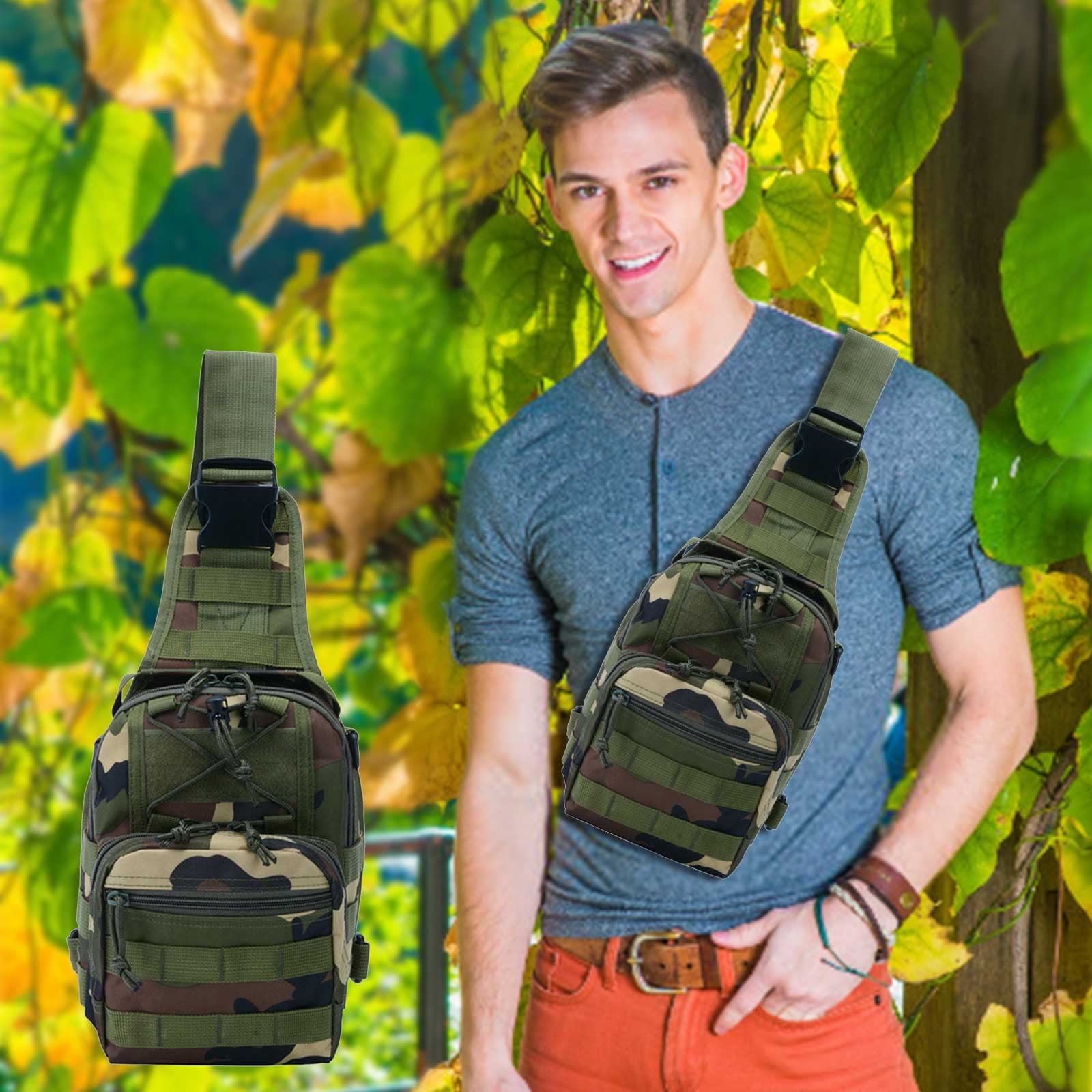 Military Tactical Crossbody Bag - Waterproof Camouflage Shoulder Chest ...