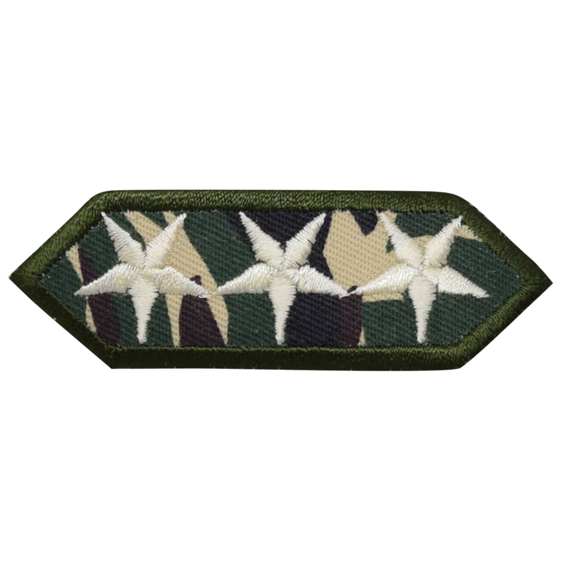 Military - Three Stars - Camo - Iron on Applique/Embroidered Patch ...