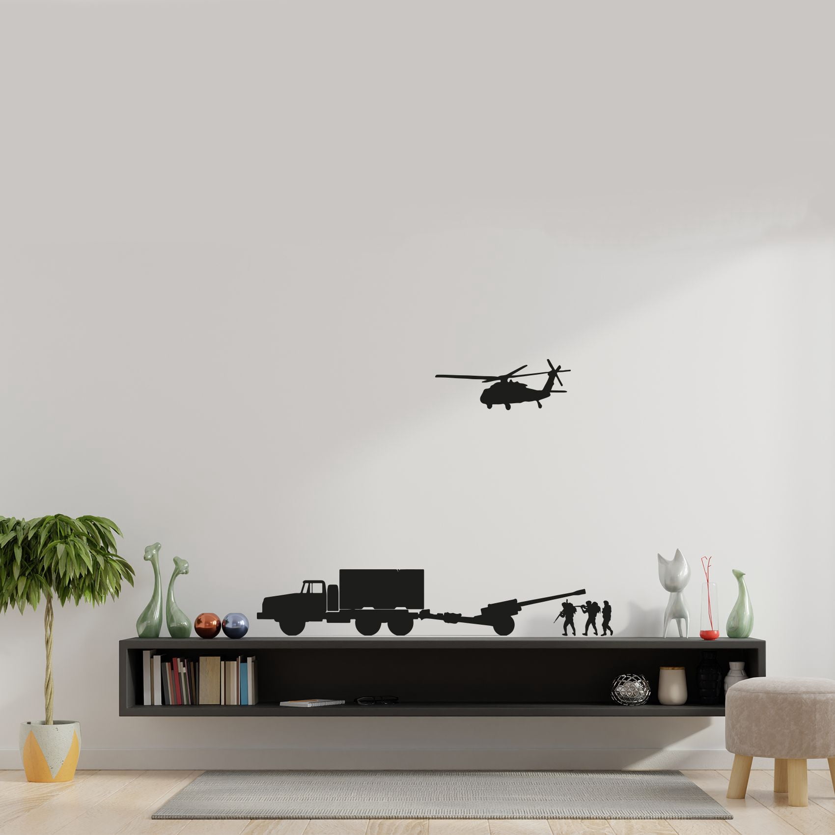 Military Truck Vehicle Military Swat Team Army Men Soldier Wall Sticker ...