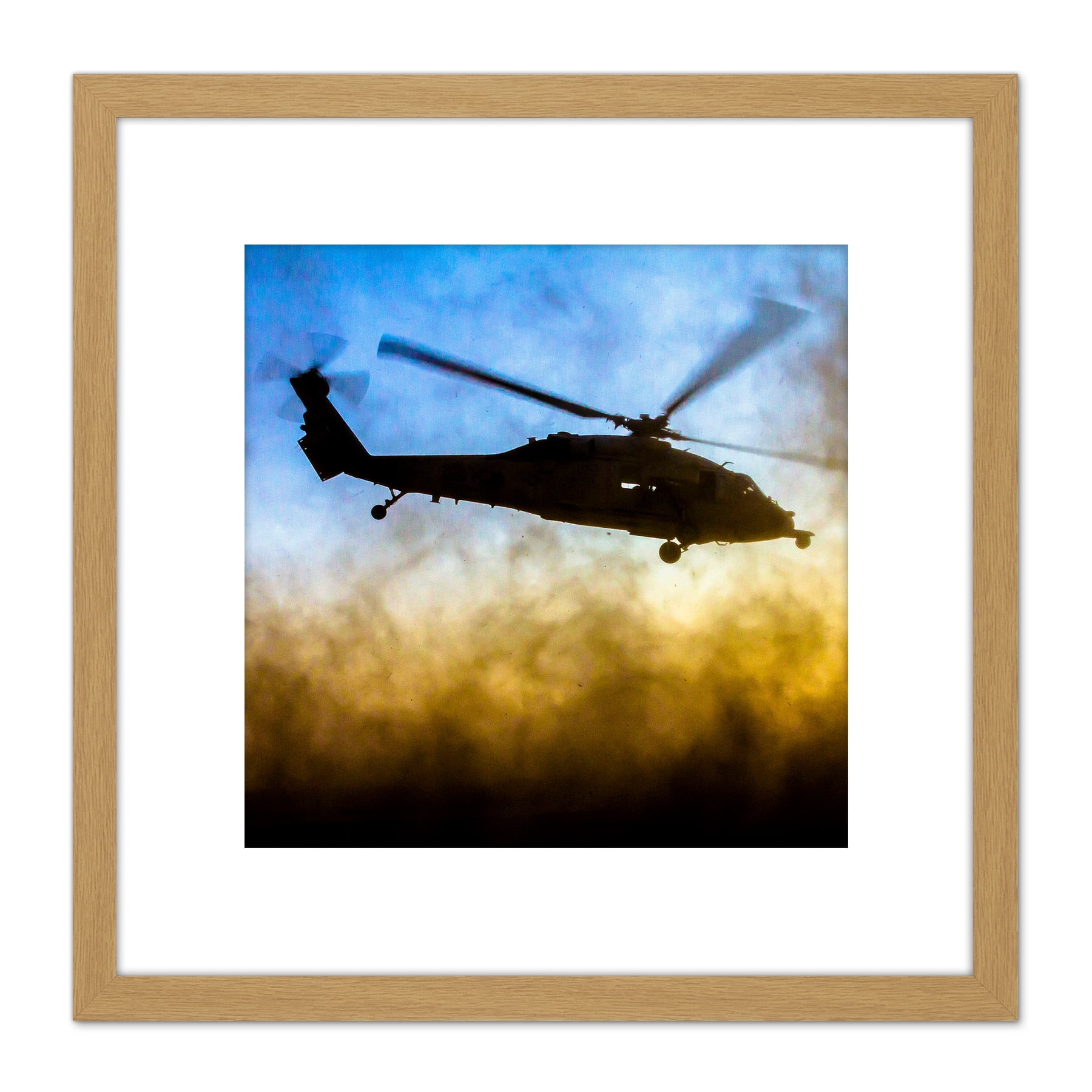 Military USA Navy Helicopter MH-60S Seahawk Photo 8X8 Inch Square ...