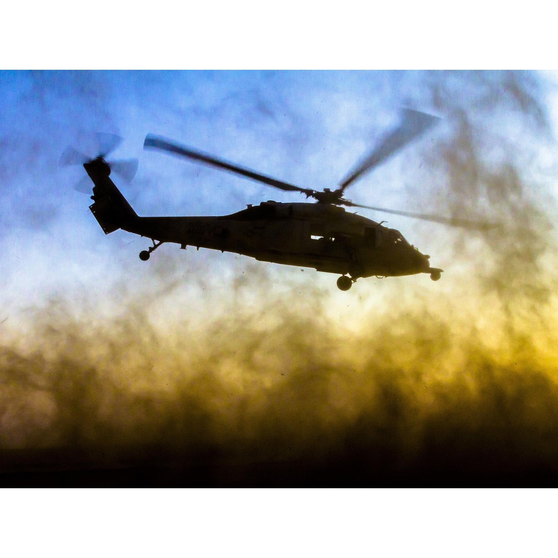 Military USA Navy Helicopter MH-60S Seahawk Photo Extra Large XL Wall ...