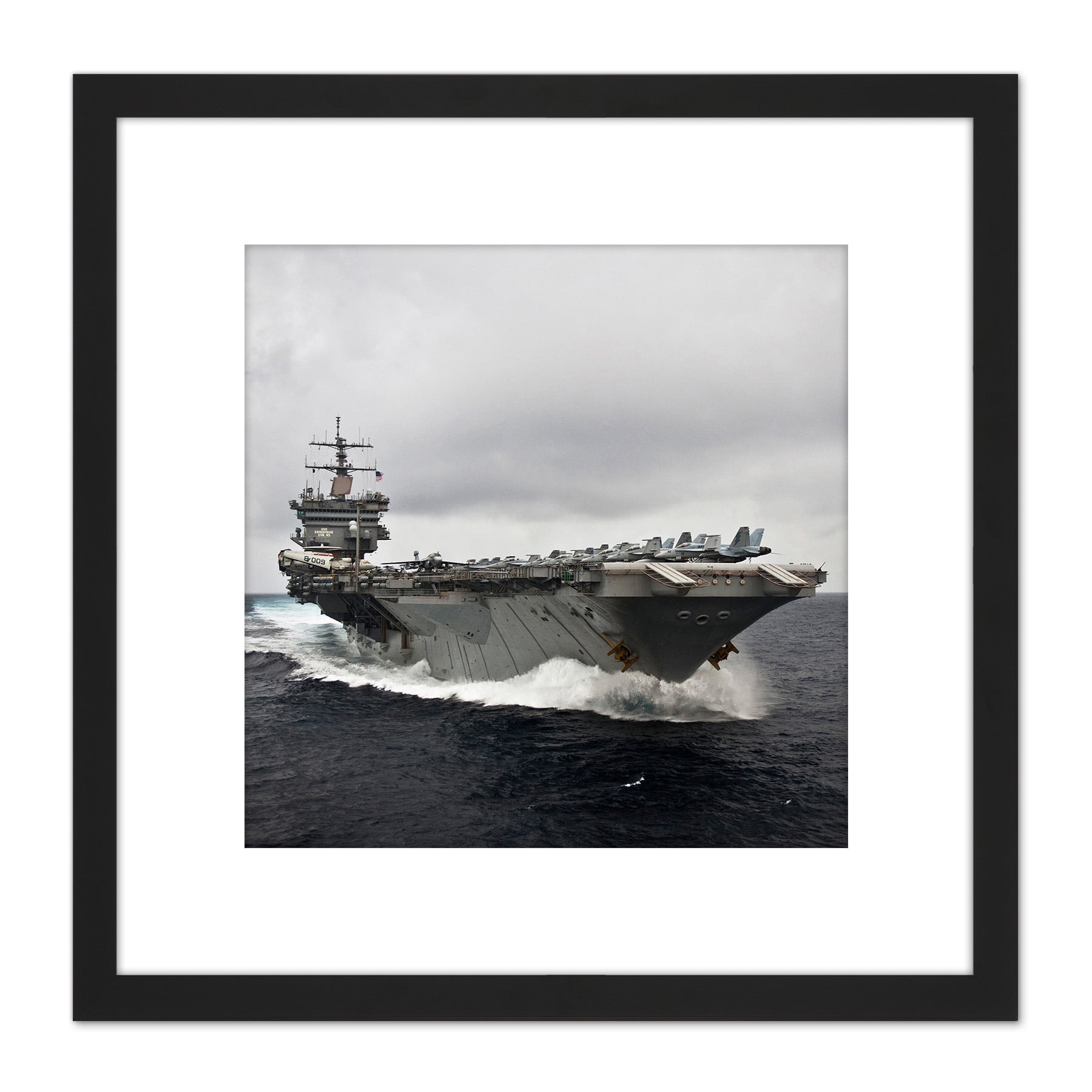 Military USA Navy USS Enterprise Aircraft Carrier Photo 8X8 Inch Square ...