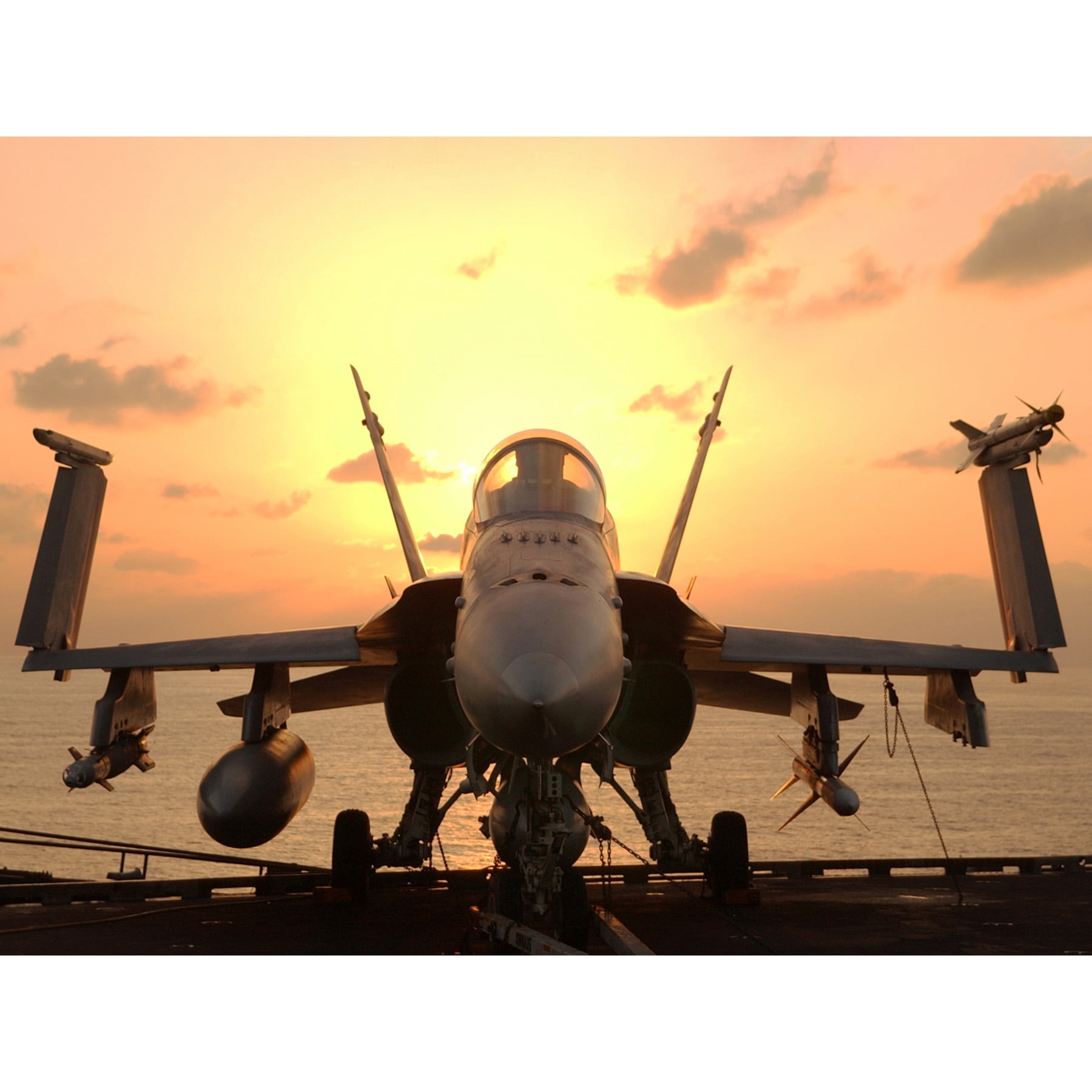 Military USA USAF FA-18 Fighter Jet Weapons Ready Photo Extra Large XL ...