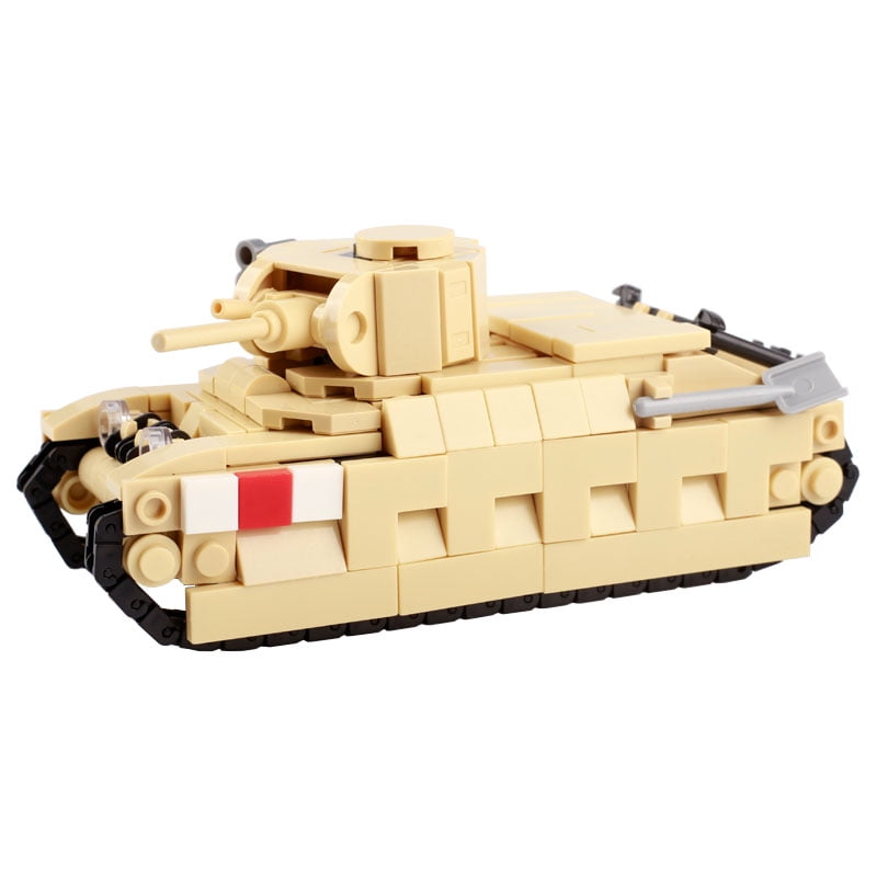 Military Vehicle Building Blocks WW2 Battle Sherman Tank soldiers ...