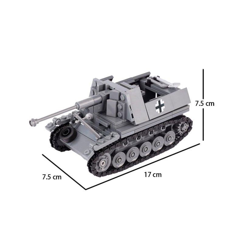 Military Vehicle Building Blocks WW2 Battle Sherman Tank soldiers ...