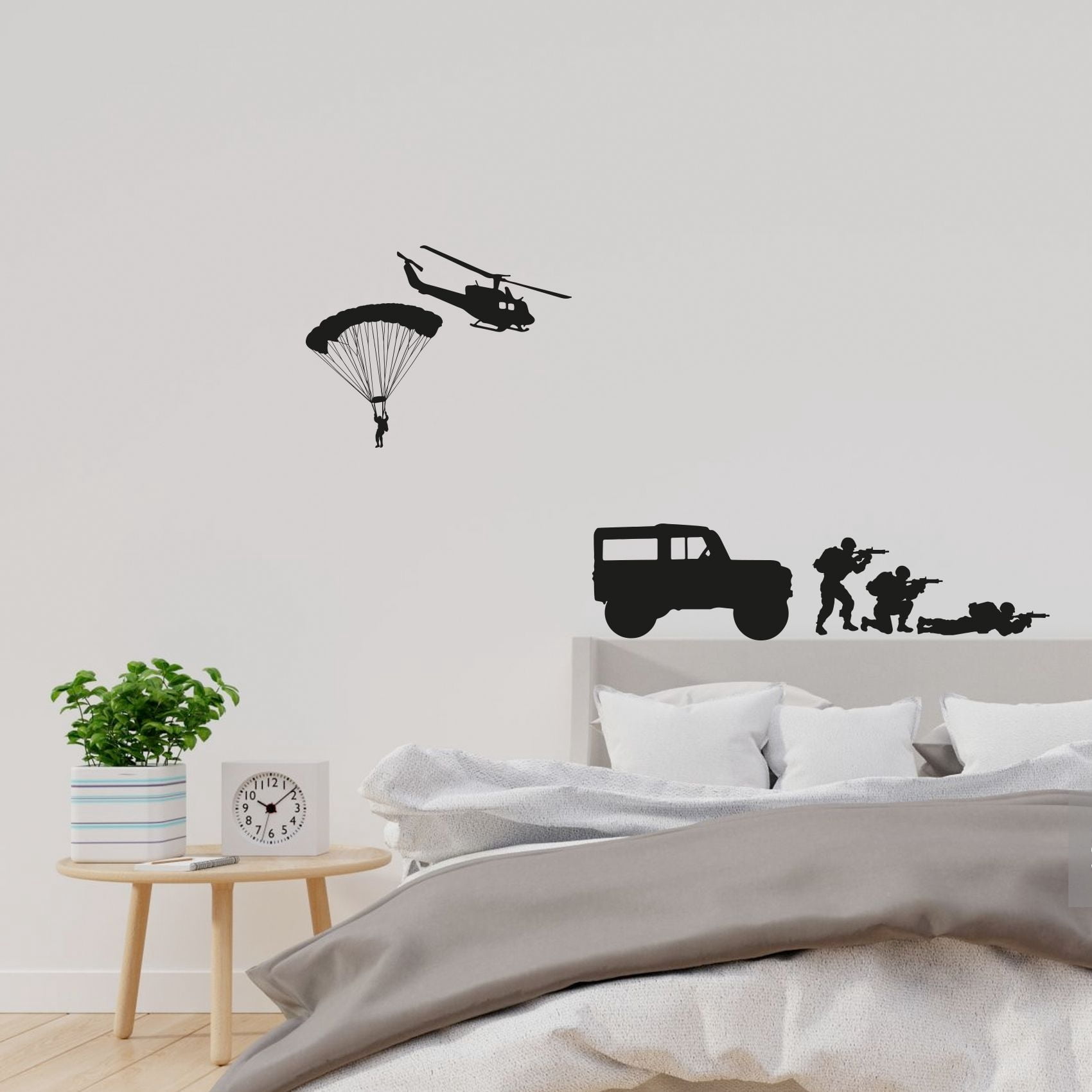 Military Vehicle Truck Military Swat Team Army Men Soldier Wall Sticker ...