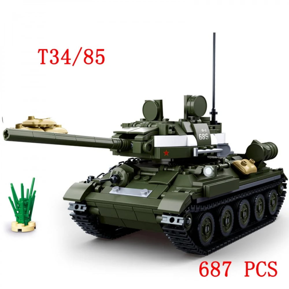 Military Vehicles Tank Sets SWAT Army City Police T34 Model Building ...
