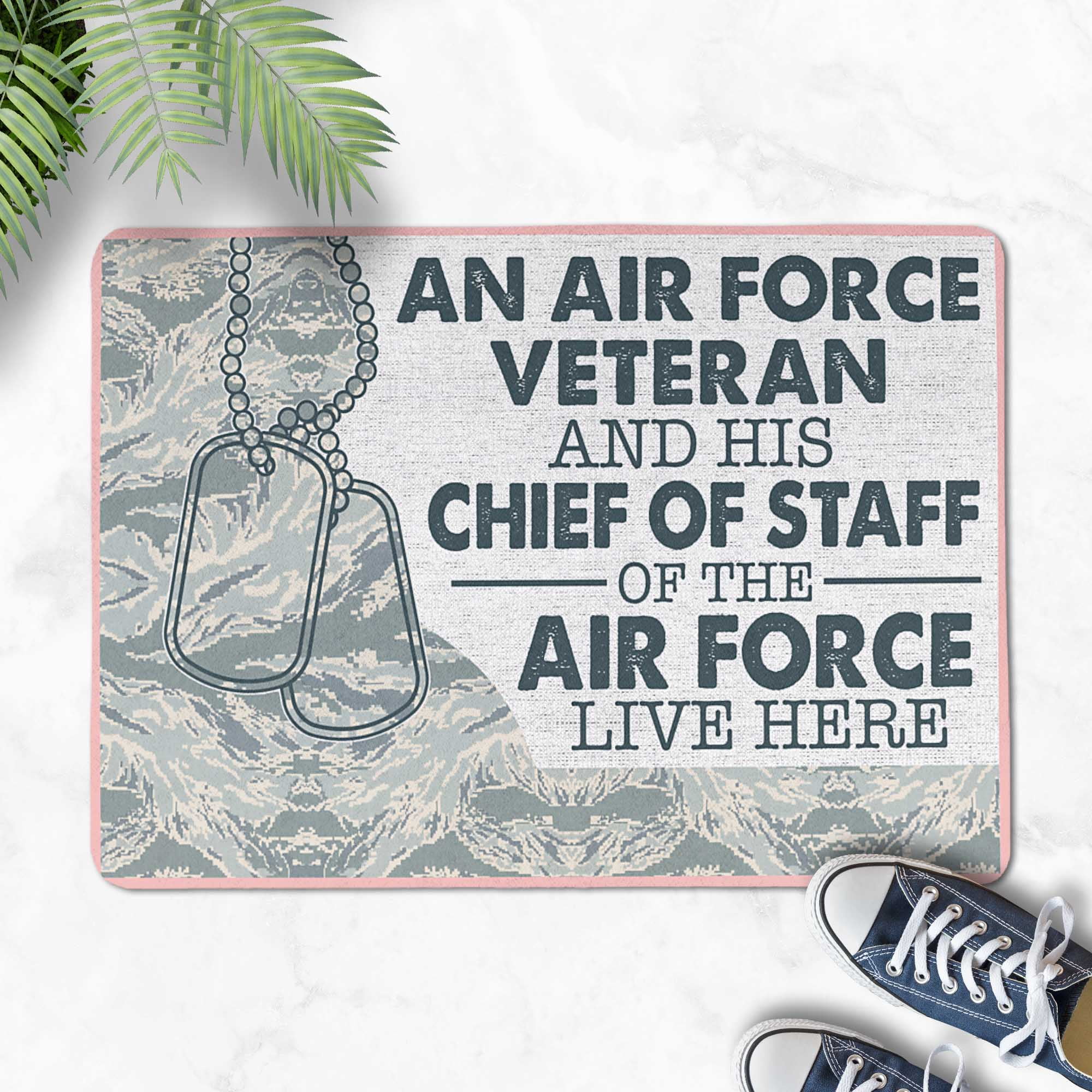 Military Veteran Entry Mat, Proud Air Force Family Doormat with ...