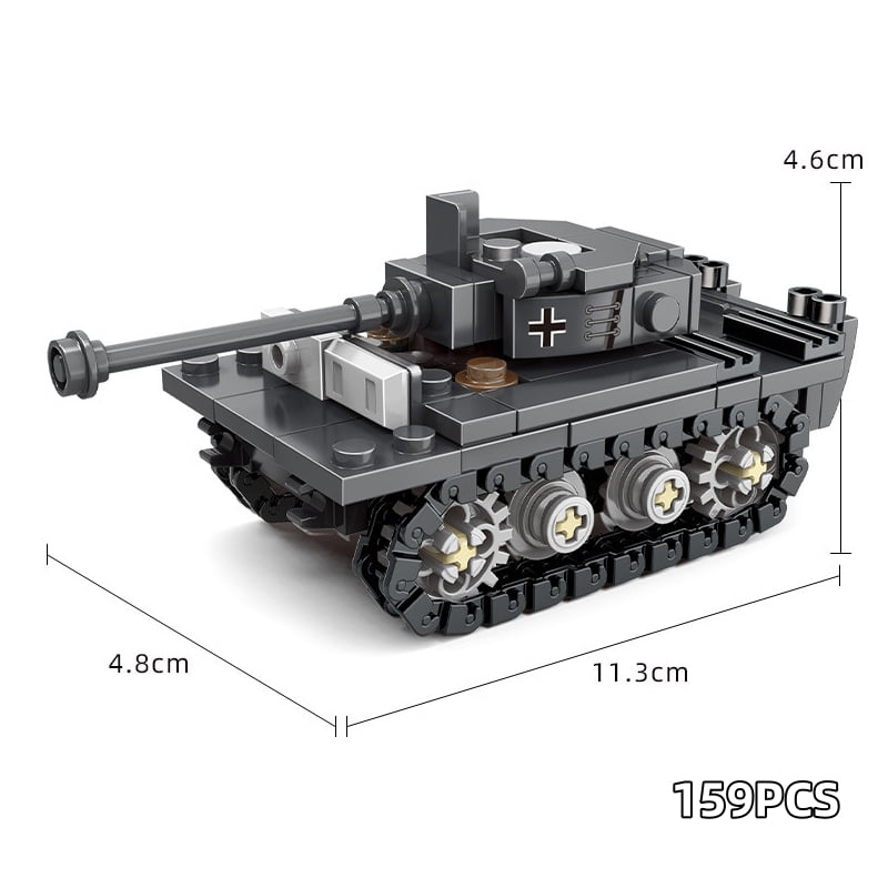 Military WW2 99A Army Main Battle Tank Building Blocks Tiger Tank ...