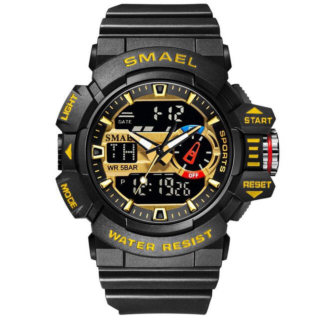 Military Watch For Men 50m Waterproof Clocks Luminous Hands Digital ...