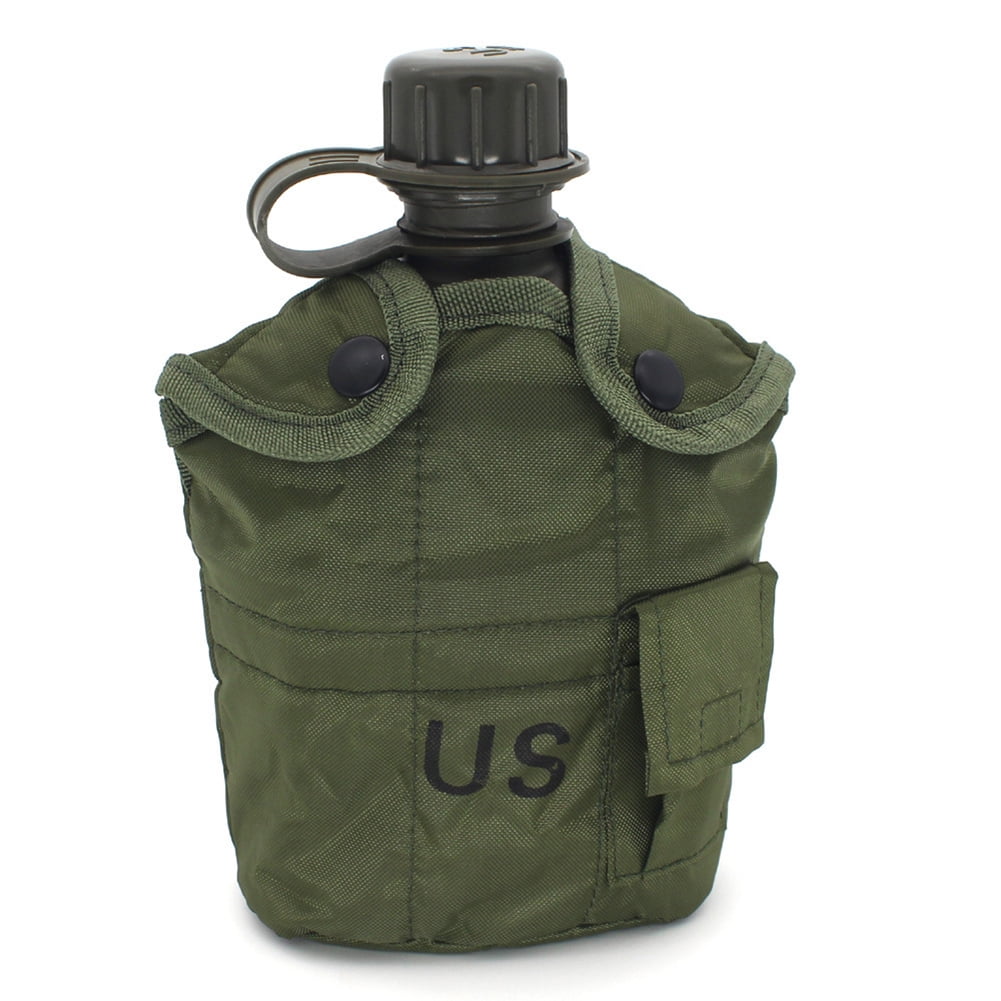 Military Water Canteen, 1L Army Military Water Bottle Camping Hiking ...