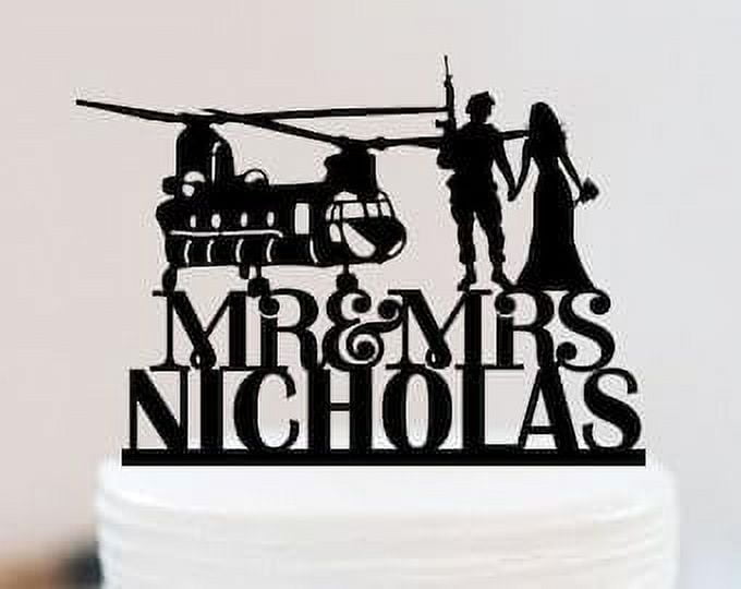 Military Wedding Cake Topper,Chinook helicopter Cake Topper,Solider ...