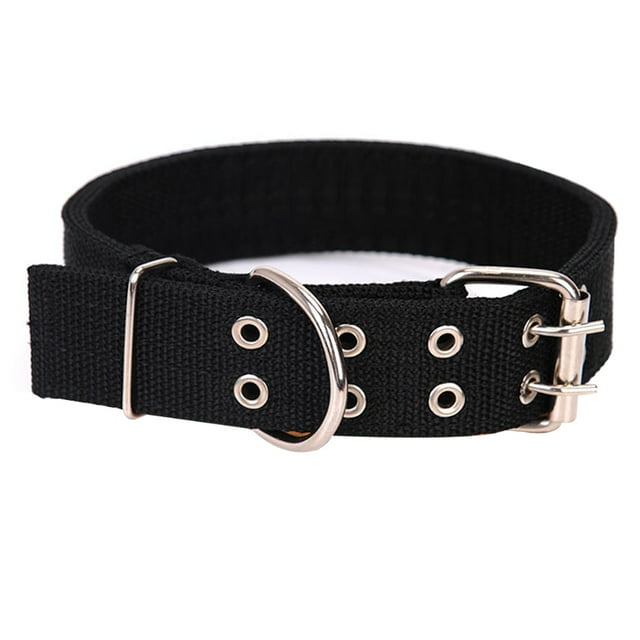 Military adjustable dog collar, 2 inch wide D ring and buckle 2 line ...