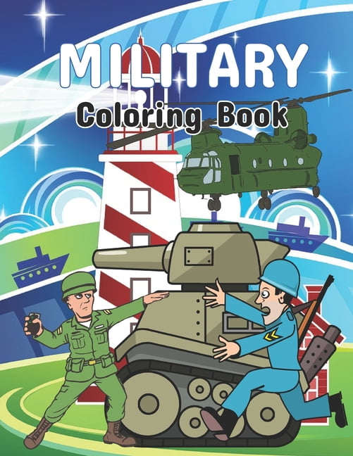 Military coloring book: An Army coloring pages, Soldiers, Frigate ...