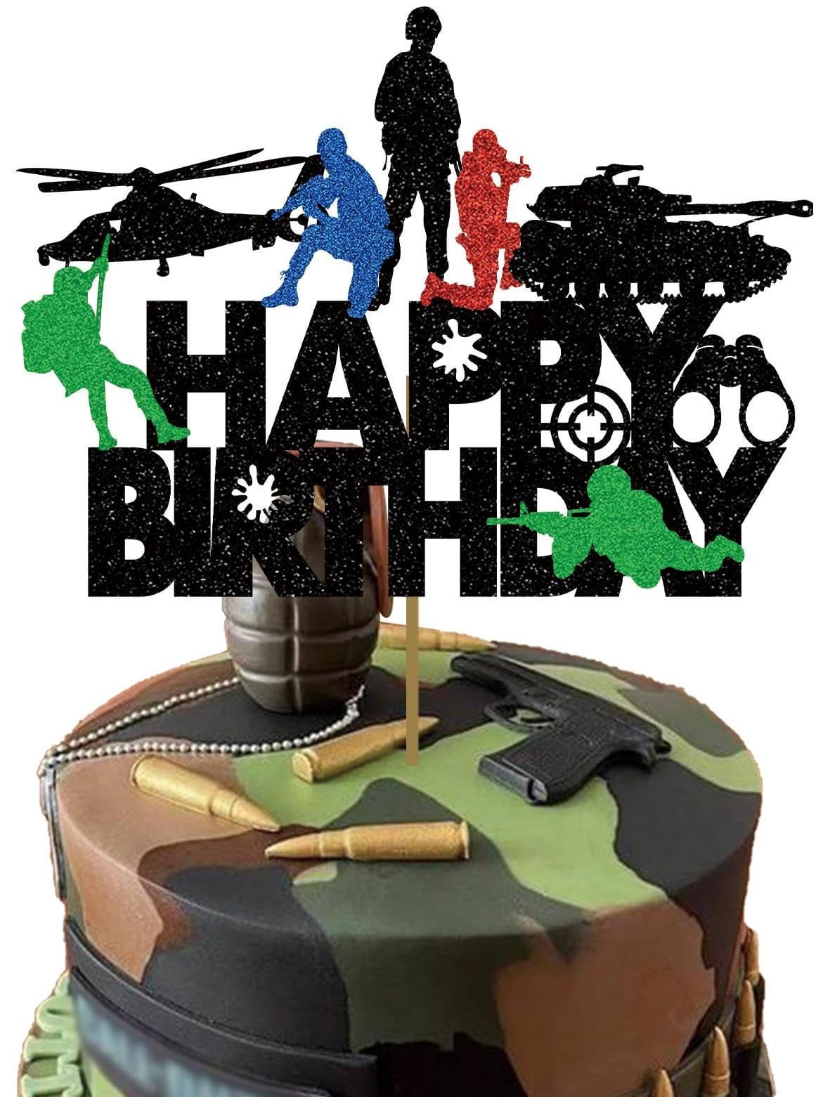Military-themed Cake Topper| FEV6 Armed Helicopter cake Topper,Kids ...