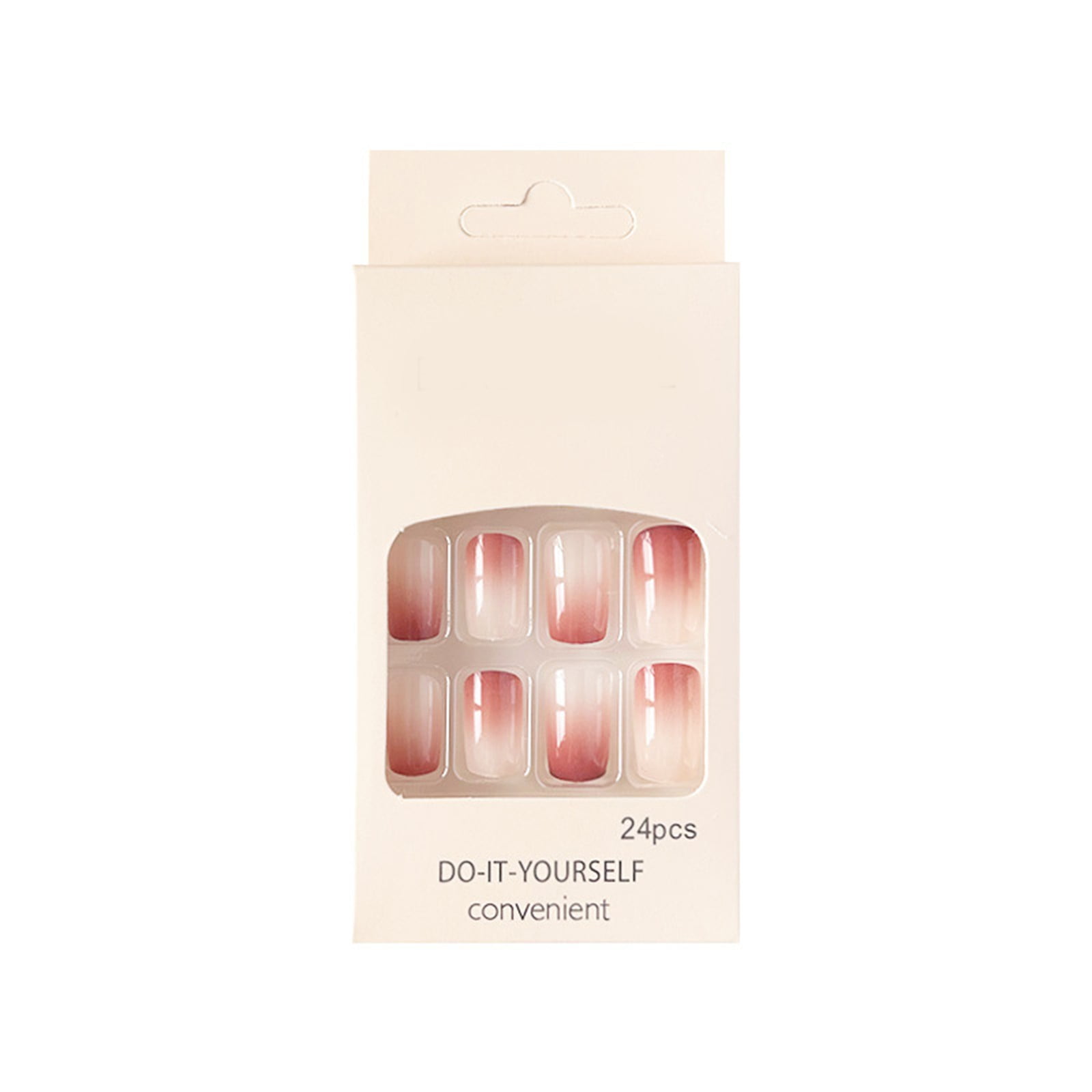 Milk Apricot Peach Wearing Nail Gradient Nail Patch Clear Nail Patch ...
