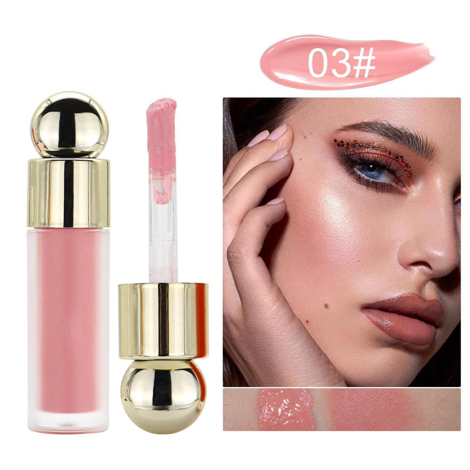Milk Blur Stick Lip Glow Oil Cheek Stain Brush Rude Cosmetics ...