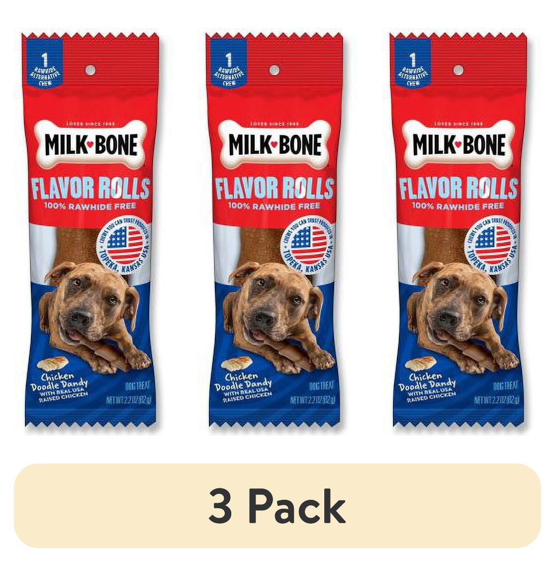 (3 pack) Milk Bone Flavor Rolls Chicken Doodle Dandy Rawhide Free Dog ...