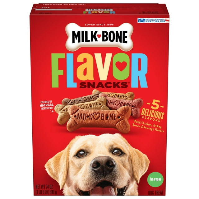 Milk Bone Flavor Snack Large Biscuit for Dogs, 24 oz Box - Walmart.com