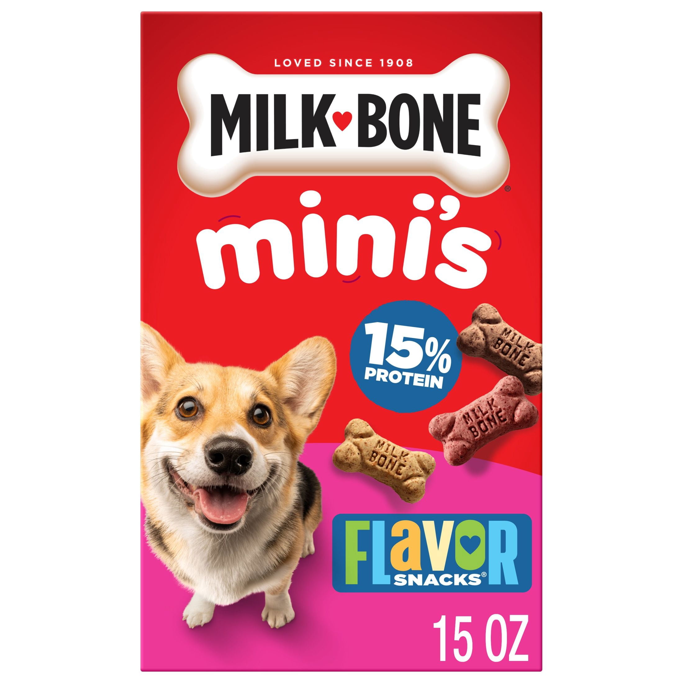 Milk-Bone Mini's Flavor Snacks Dog Treats, Teeth Cleaning, Vitamin ...