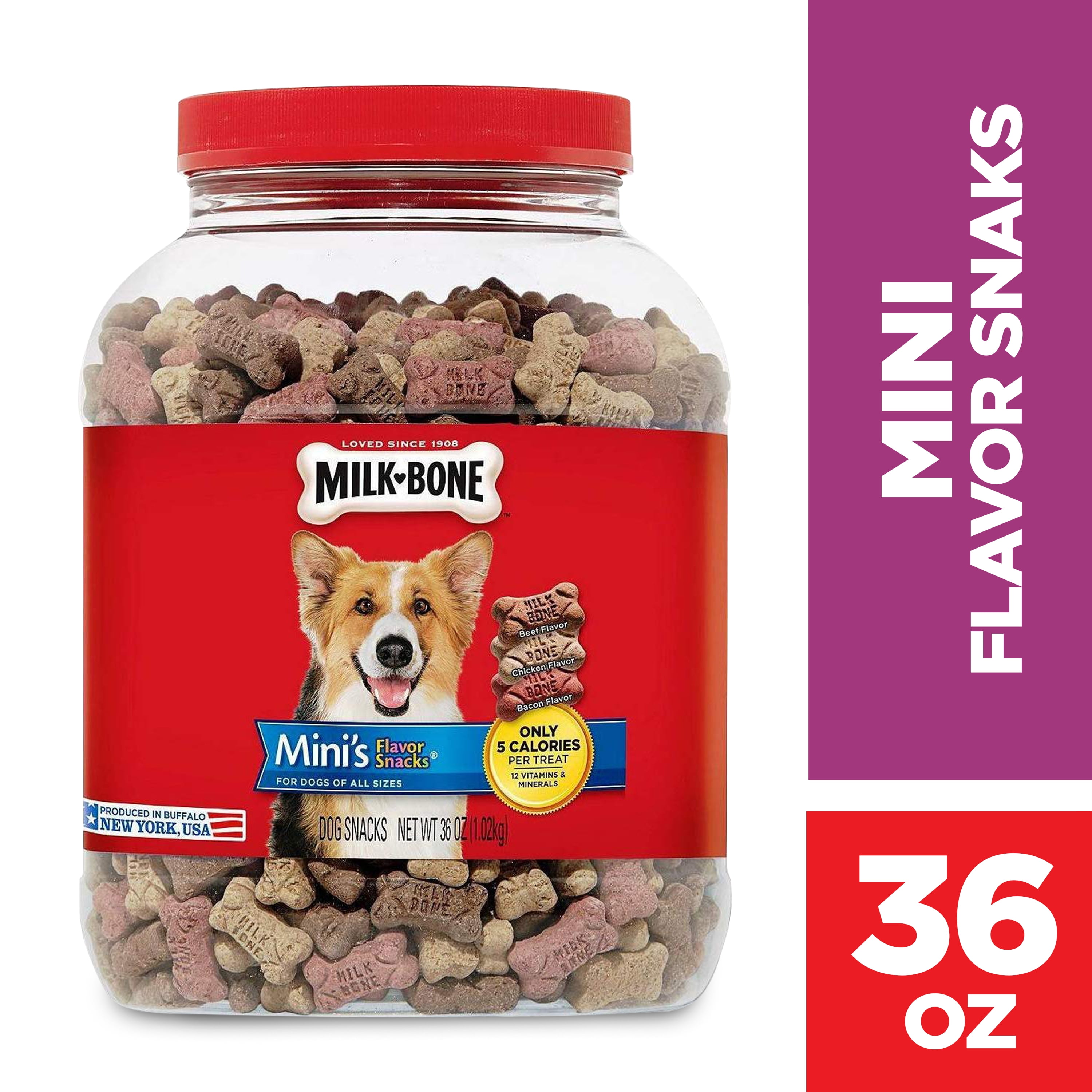 Milk-Bone Original Mini Flavor Snacks Dog Biscuits, 36 oz. Small Sized ...