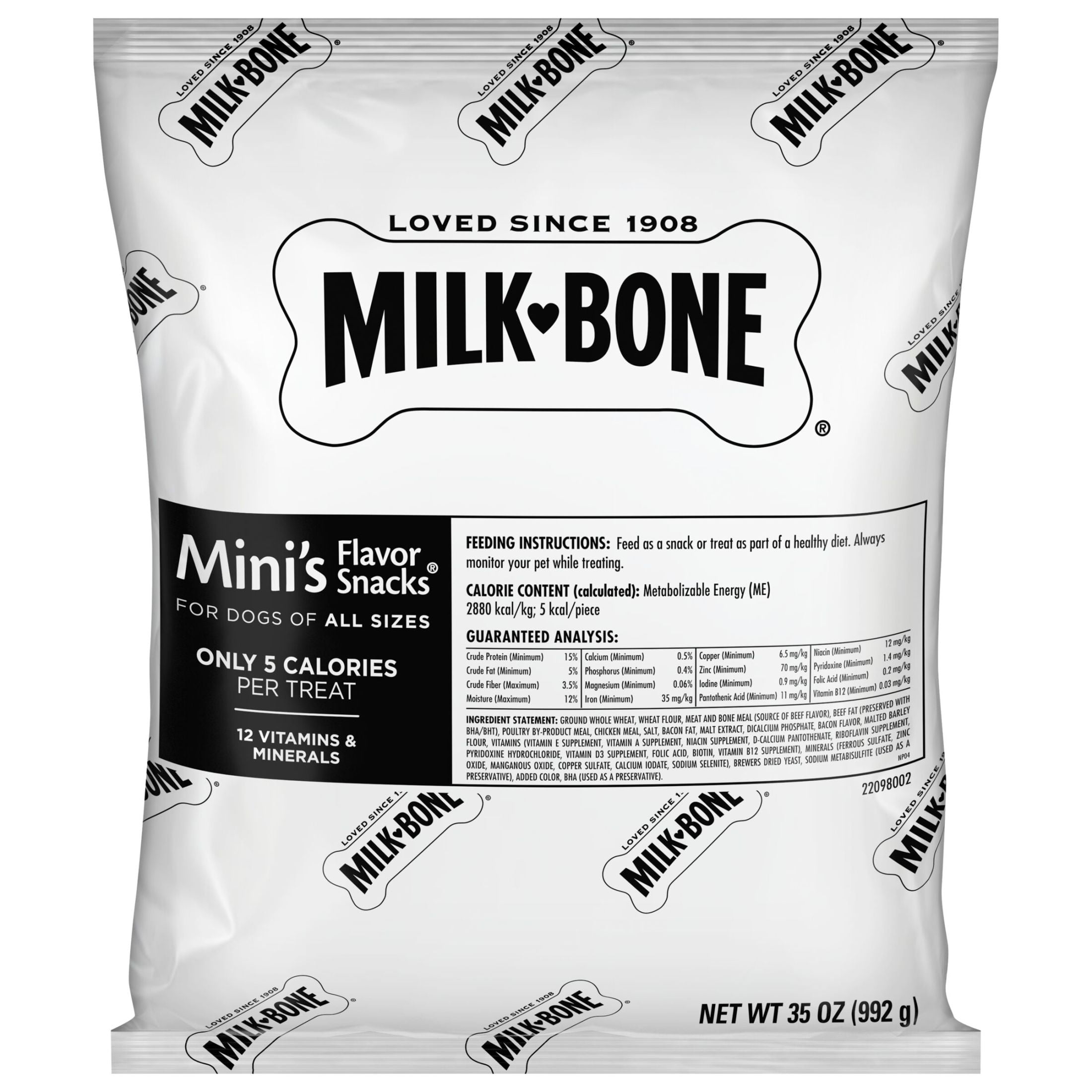 Milk-Bone Flavor Snacks Mini’s Tiny Biscuits, Small Dog Treats, 35 oz ...