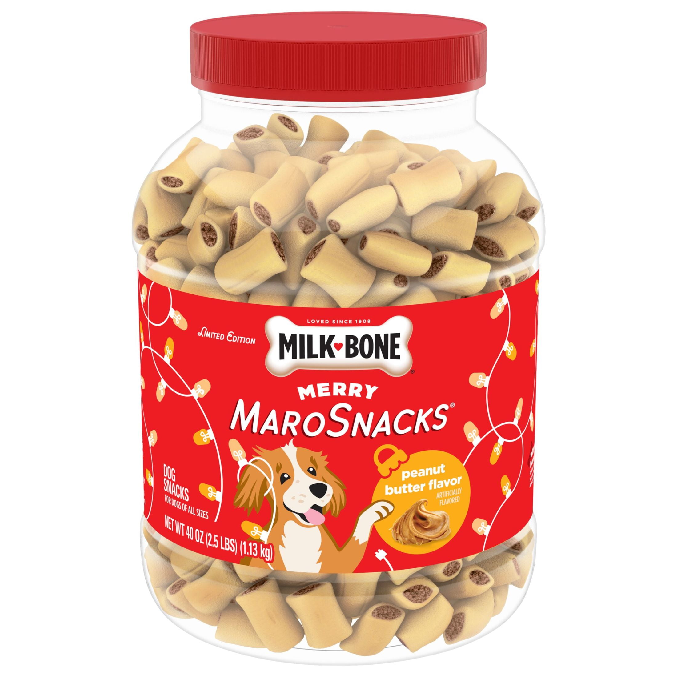 Milk Bone Merry MaroSnacks Peanut Butter Flavored Holiday Dog Treats ...