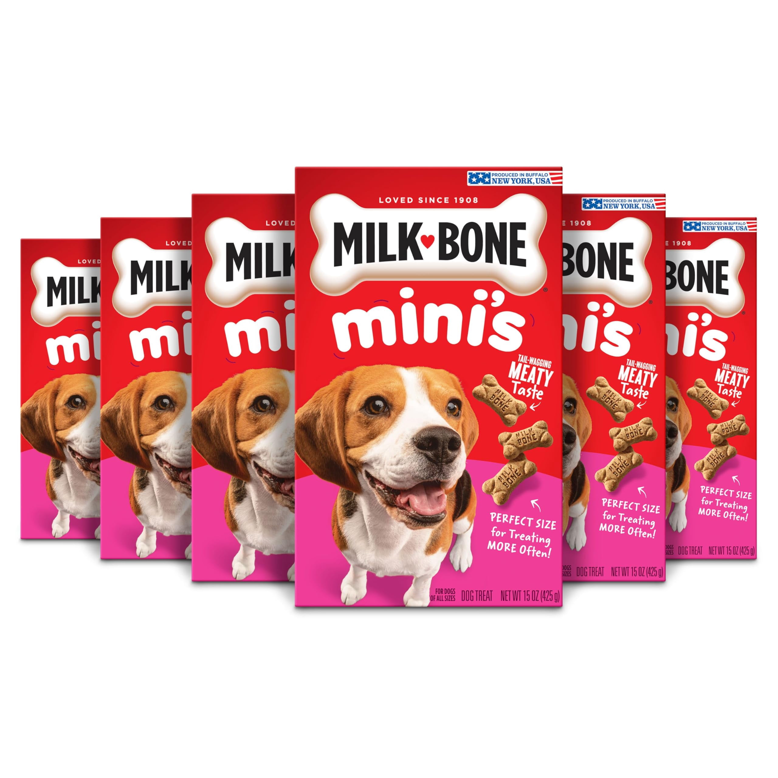 Milk-Bone Mini's Original Dog OIF8 Biscuits, 15 Ounce (Pack of 6 ...