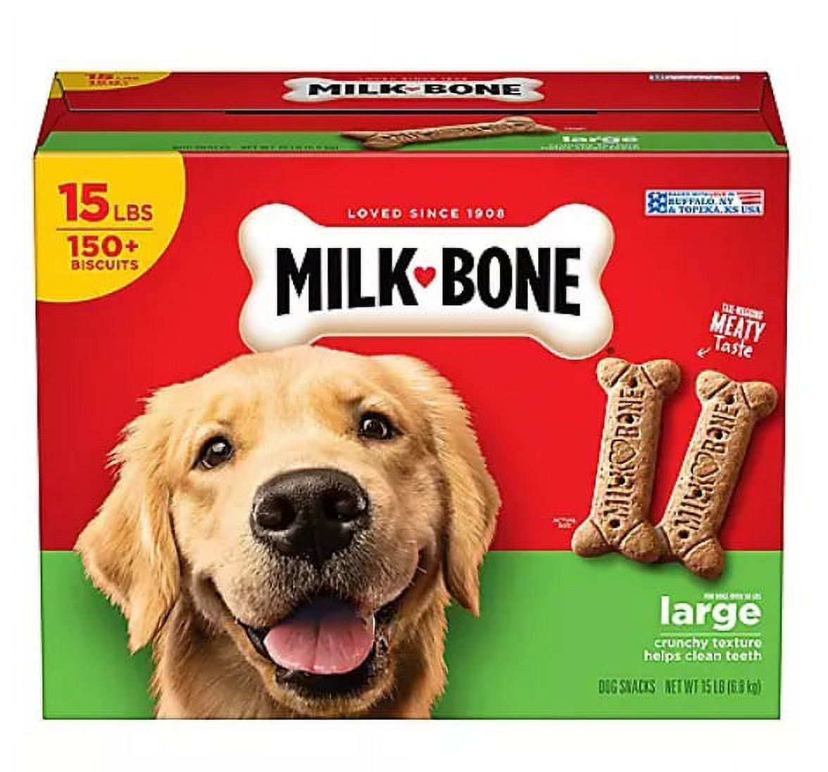 Milk-Bone Original Dog Biscuits, Large Crunchy Dog Treats, 15 lbs ...