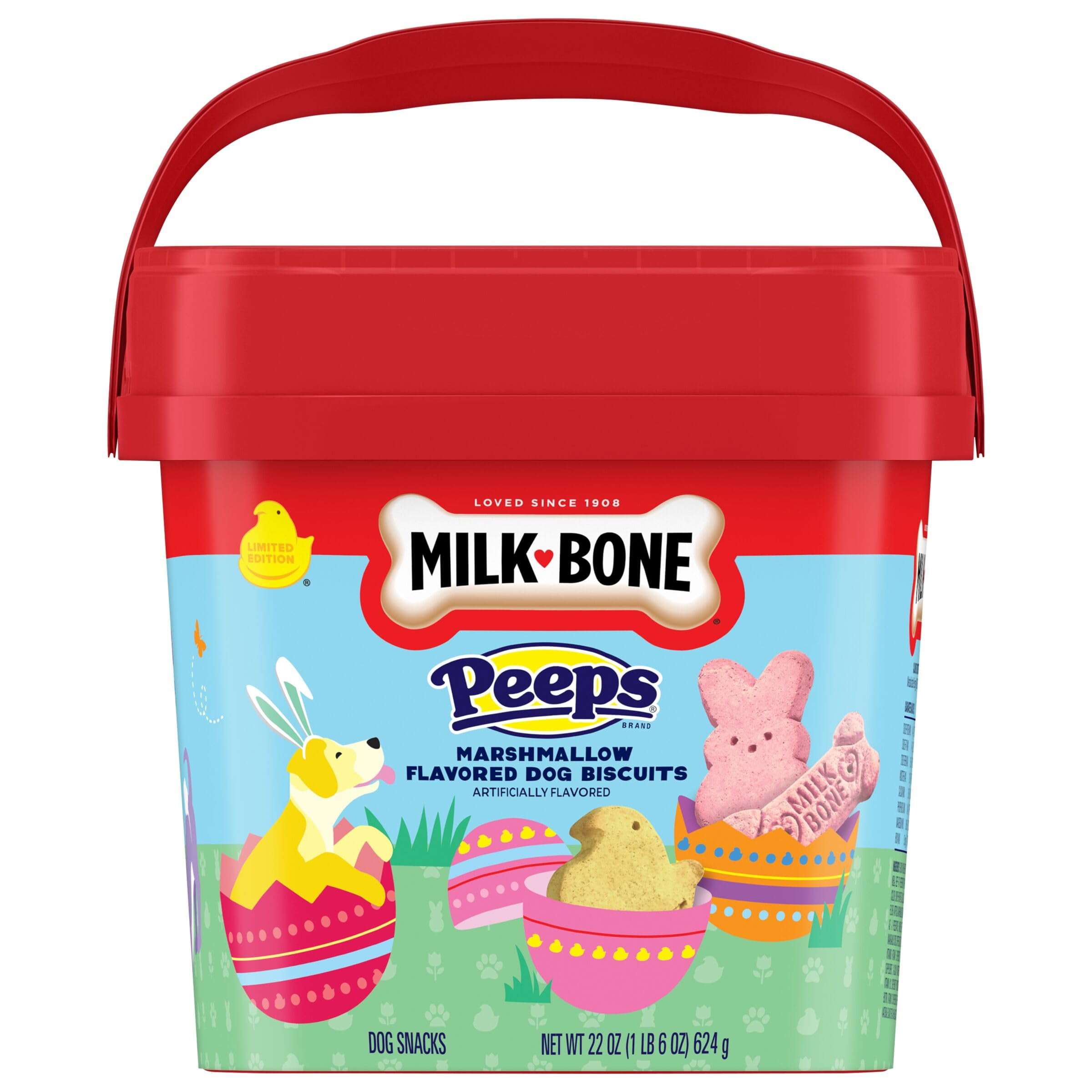 Milk-Bone Peeps Artificially Marshmallow STF9 Flavored Dog Treats, 22 Ounce Pail - Walmart.com