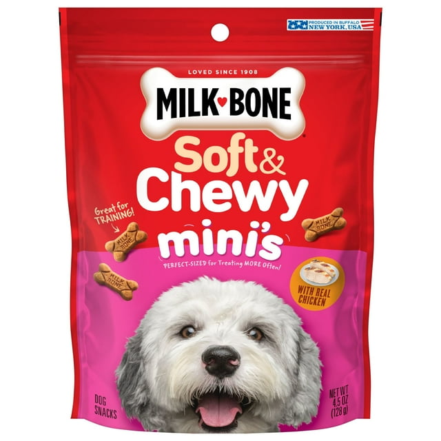 Milk-Bone Soft & Chewy Mini’s Dog Treats Made With Real Chicken, 4.5 oz ...