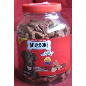 Milk-Bone® Soft and Chewy Beef Dog Treats, 2 lb, 5 oz Tub 50962 ...