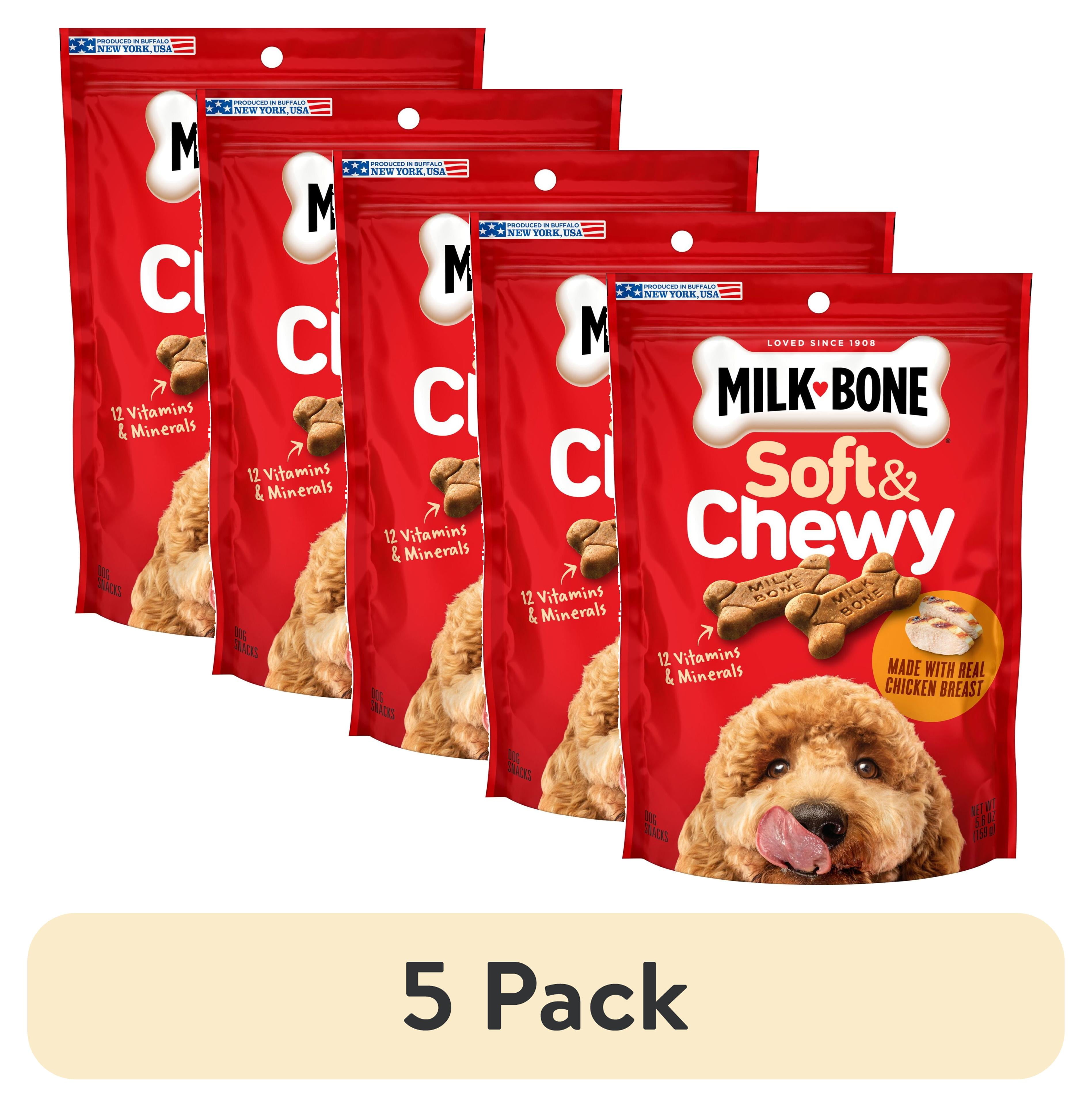 (5 pack) Milk Bone Soft and Chewy Dog Treats, Chicken Recipe With ...