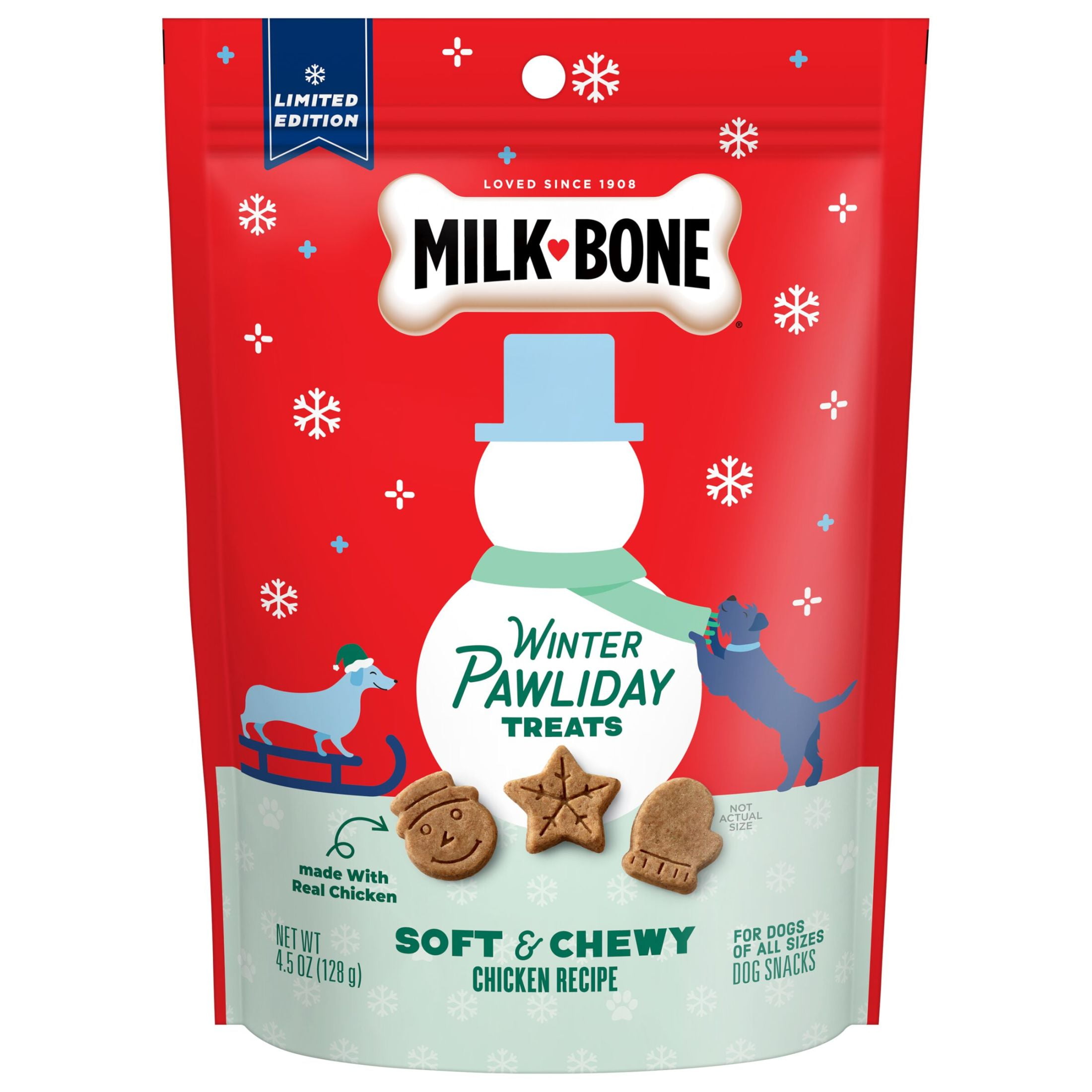 Milk-Bone Winter Pawliday, Soft & Chewy Dog Treats with Daily Vitamins ...