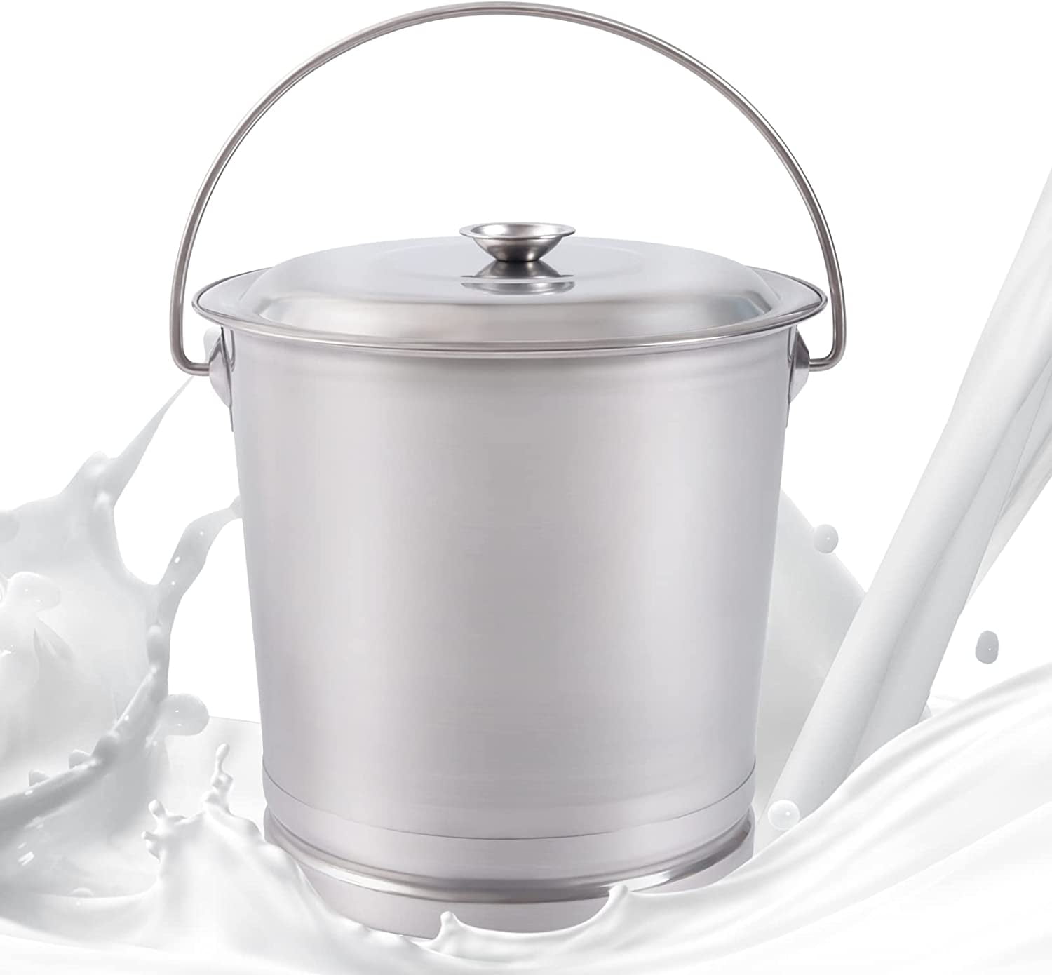 Milk Can, 304 Stainless Steel Milk Transport Cans Wine Pail Bucket Tote Jug Pot Oil Liquid ...
