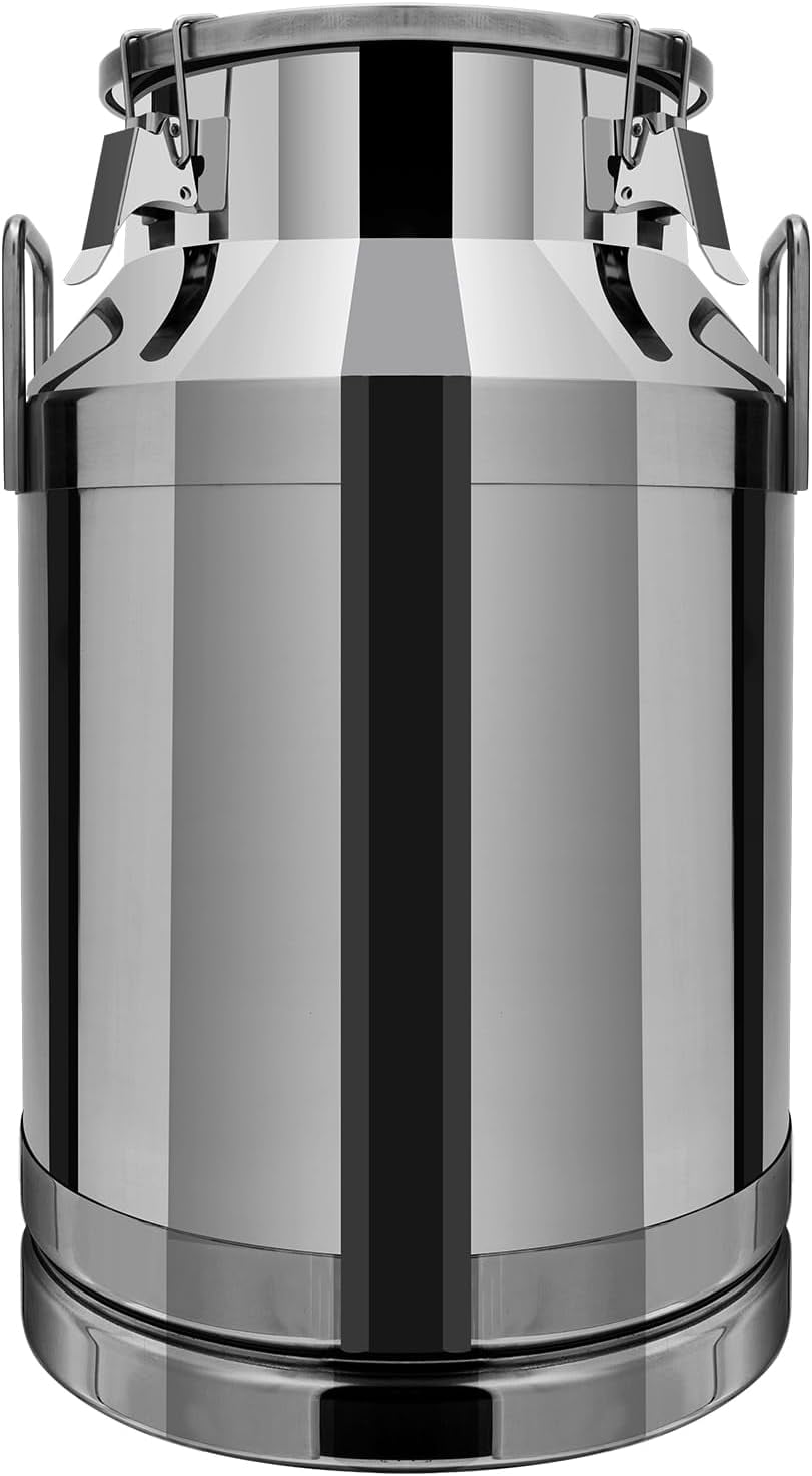 Milk Can, 40L/10.56Gallon Stainless Steel Milk Jug Universal Airtight ...