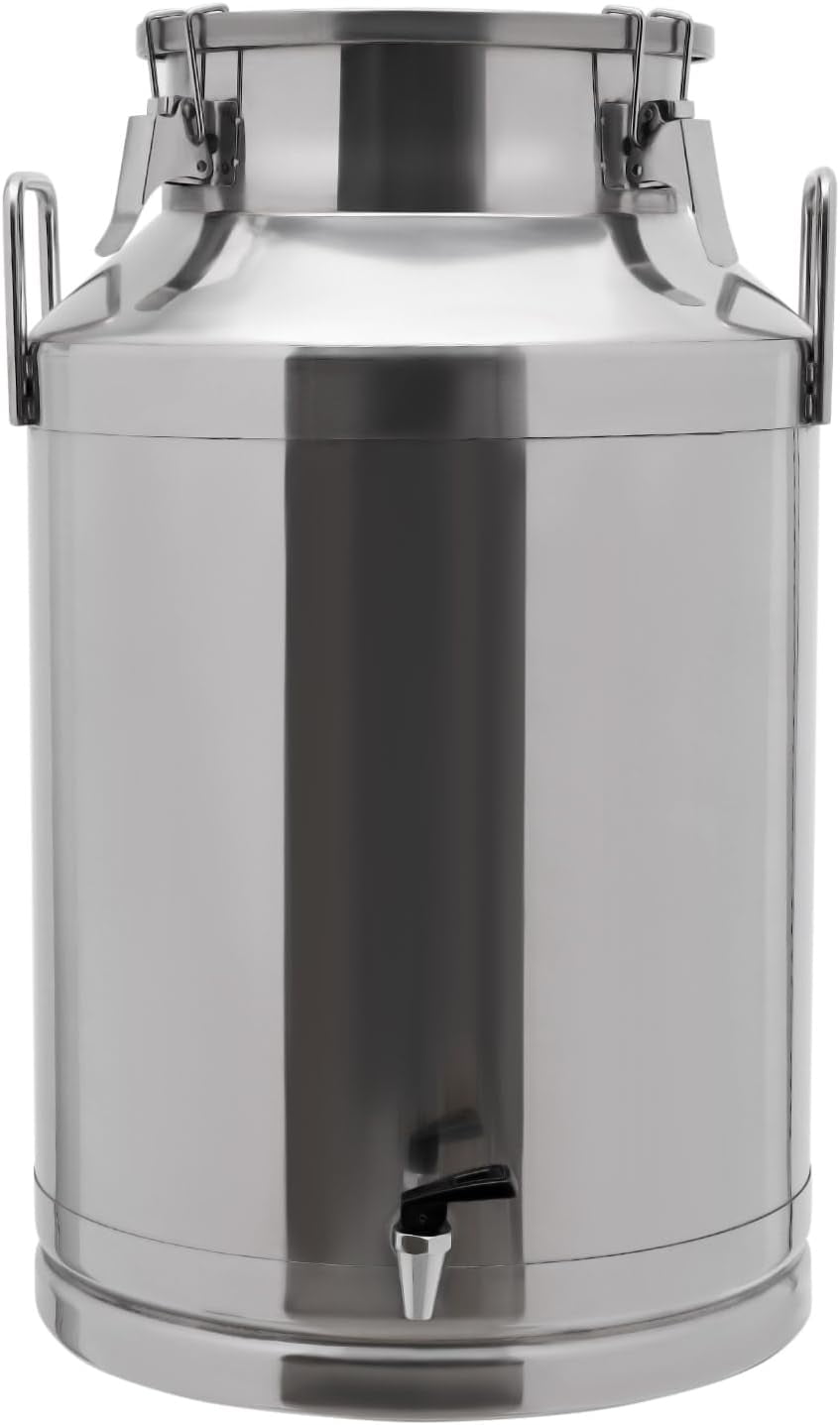 Milk Can, 60L/15.85 Gallon Stainless Steel Milk Jug Commercial Milk ...