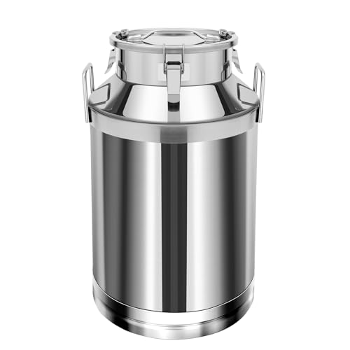 Milk Can 60L/15.85Gal 201 Stainless Steel Milk Can Heavy Duty Milk Jug ...