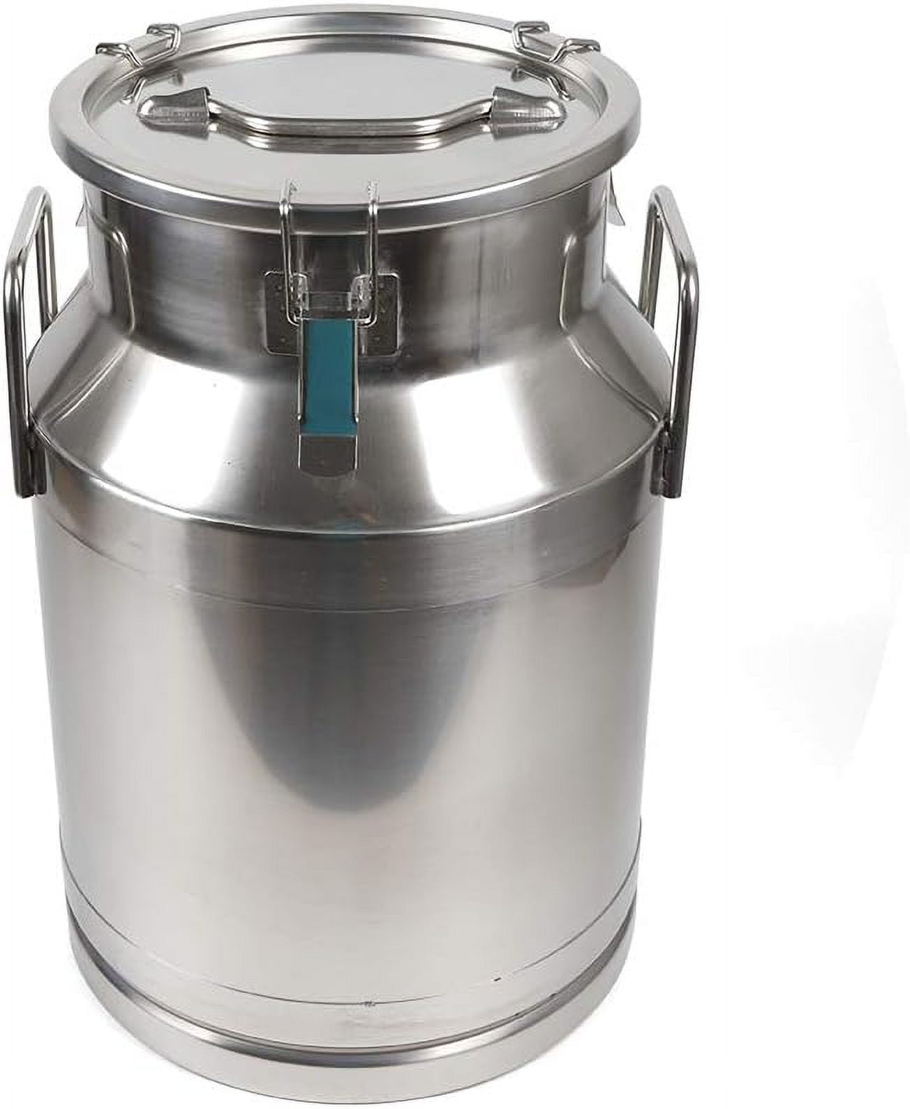 Milk Can with Sealed Lid, Stainless Steel Milk Transport Cans Wine Pail ...