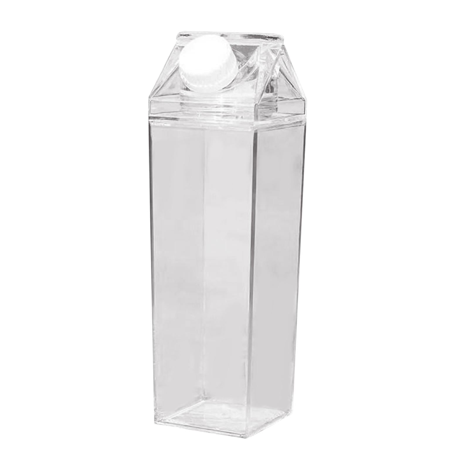 Milk Carton Water Bottle Portable Clear Juice Bottle for Travels Tours ...