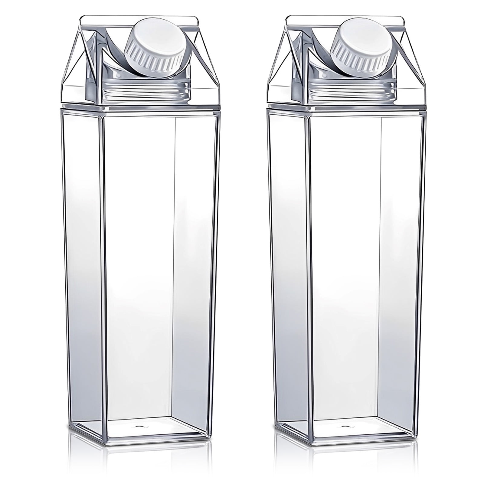 Milk Carton Water Bottle Reusable Leak Proof Square Milk Bottle Large ...