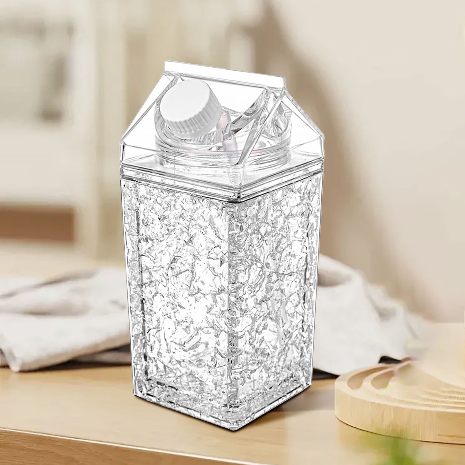 Milk Carton Water Bottles 14 Oz Double Walled Cooling Bottle with ...