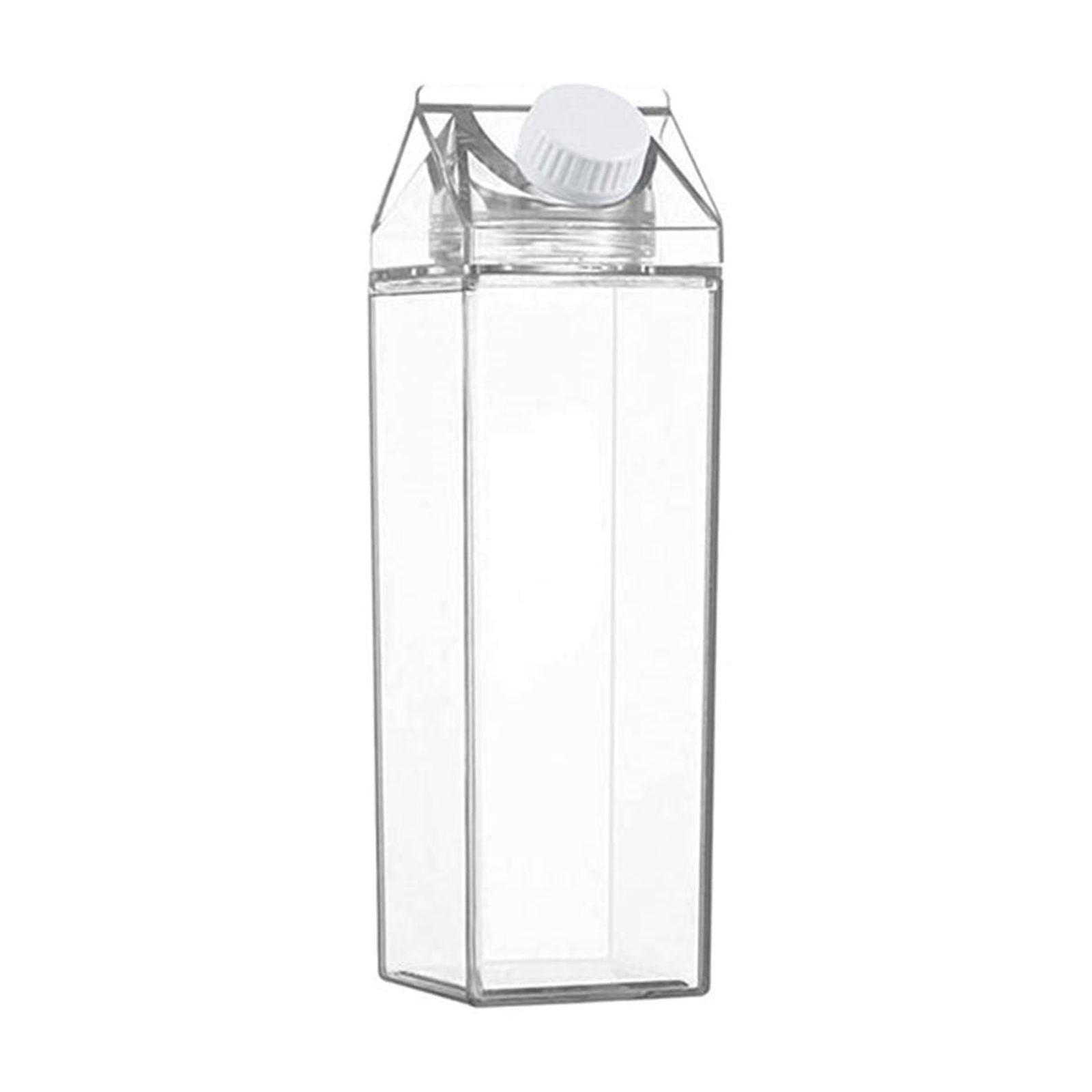 Milk Carton Water Bottles, Plastic Clear Milk Bottles, Portable ...