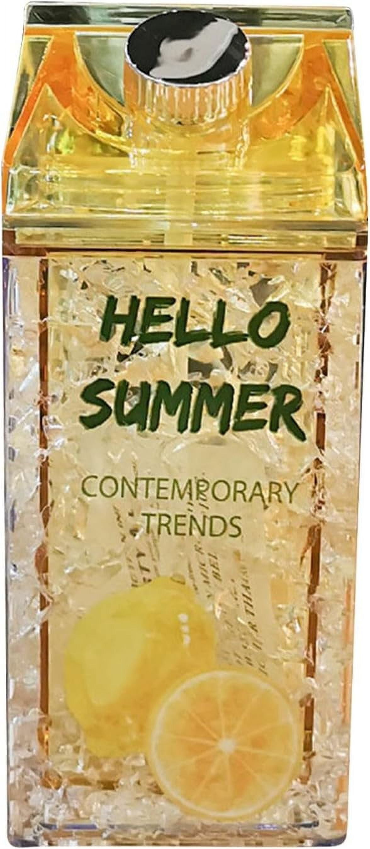 Milk Carton Water Bottles, Reusable Clear Milk Carton Water Container ...