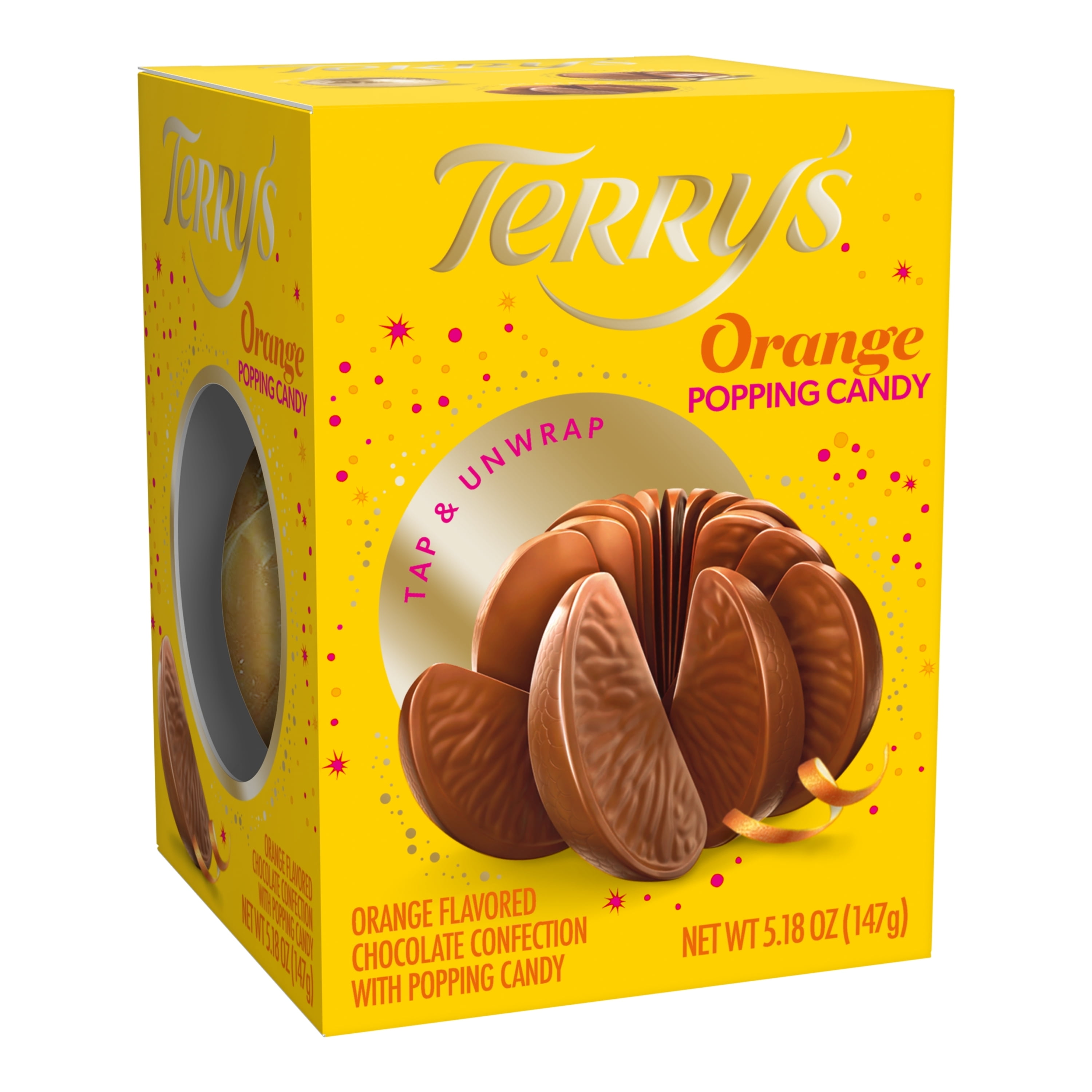 Milk Chocolate,1(PACK) with Natural Orange Flavor and Popping Candy ...