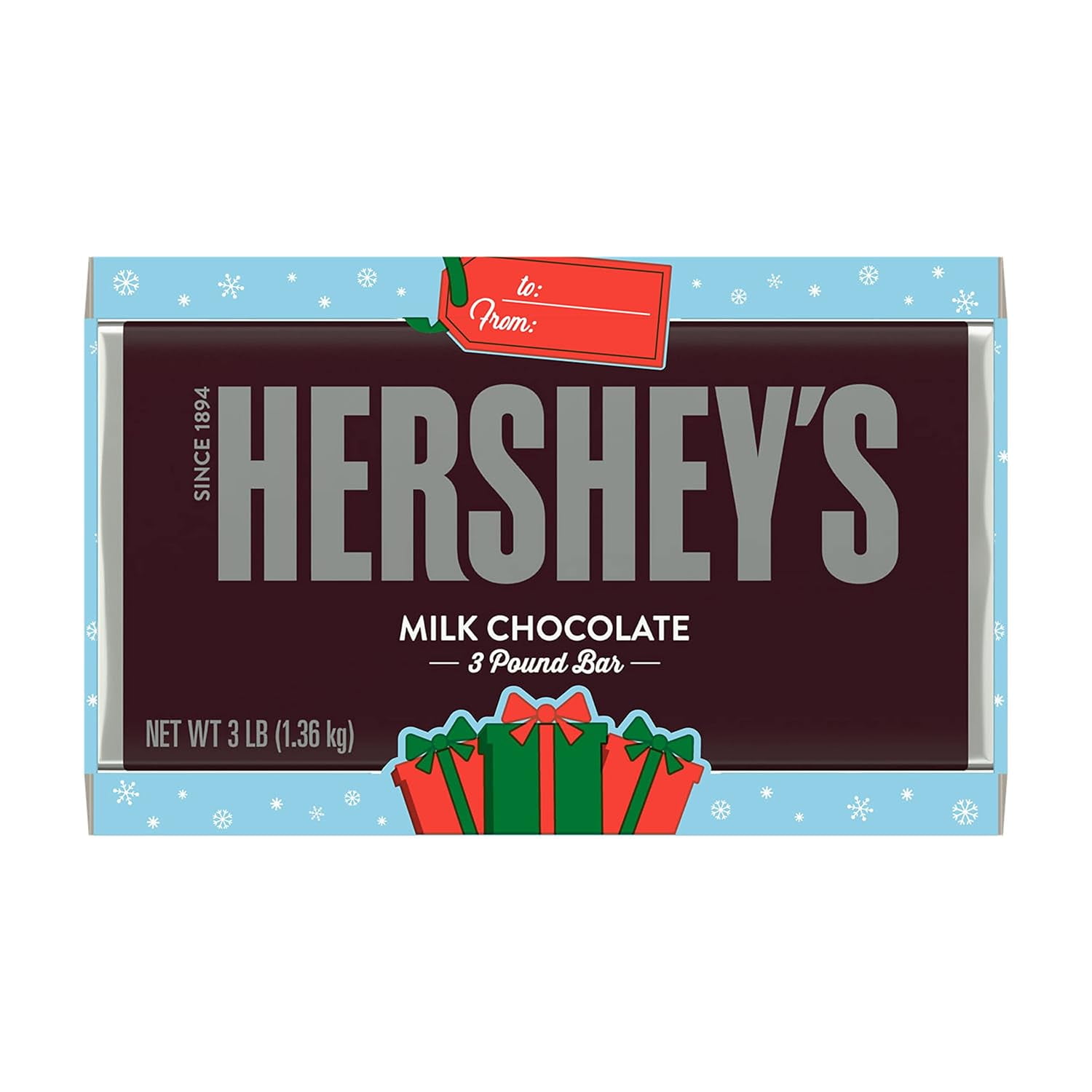 Milk Chocolate Candy, Holiday, 3 lb Bulk Bar - Walmart.com Milk Chocolate Candy, Holiday, 3 lb Bulk Bar - Walmart.com